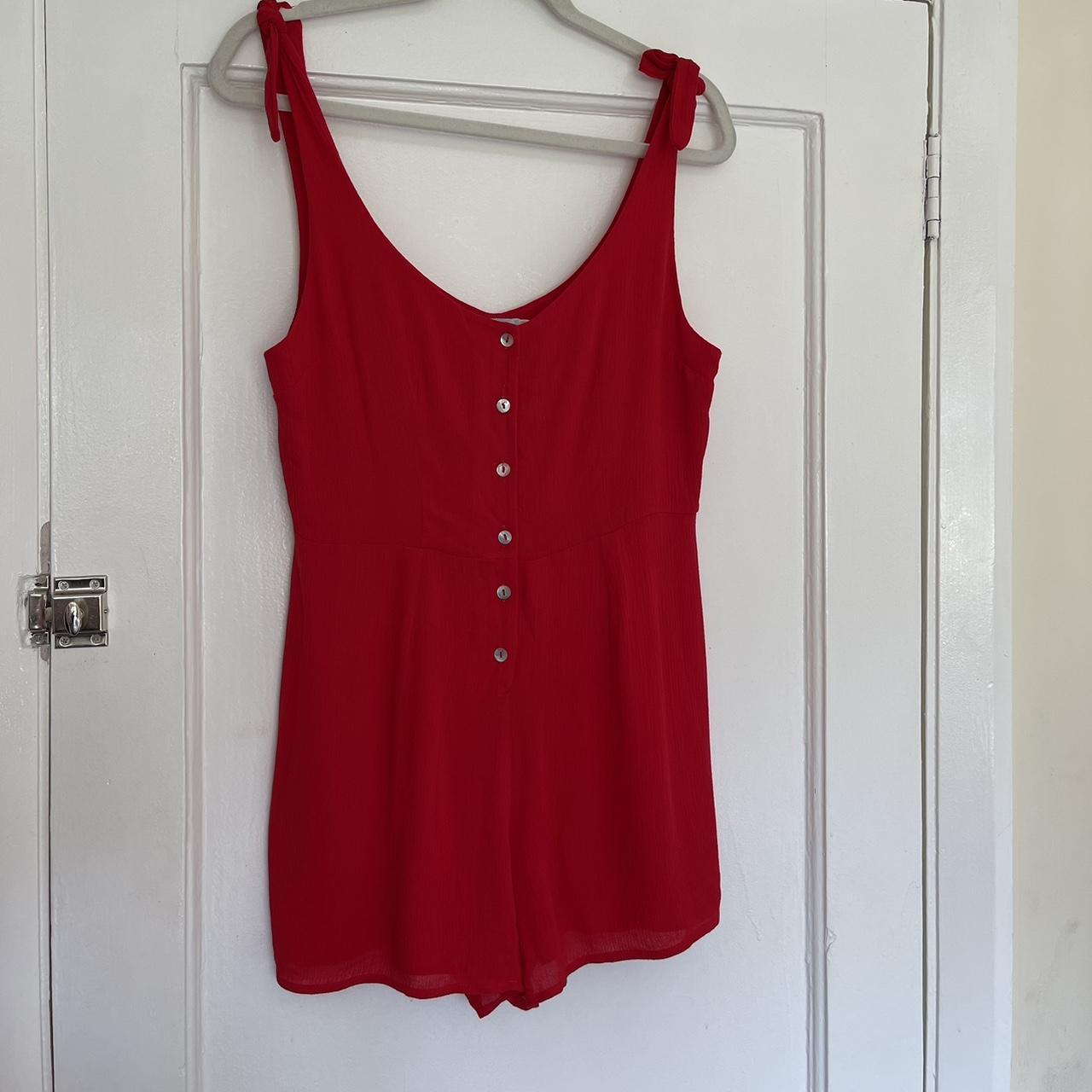 Urban outfitters cute red playsuit from the brand... - Depop