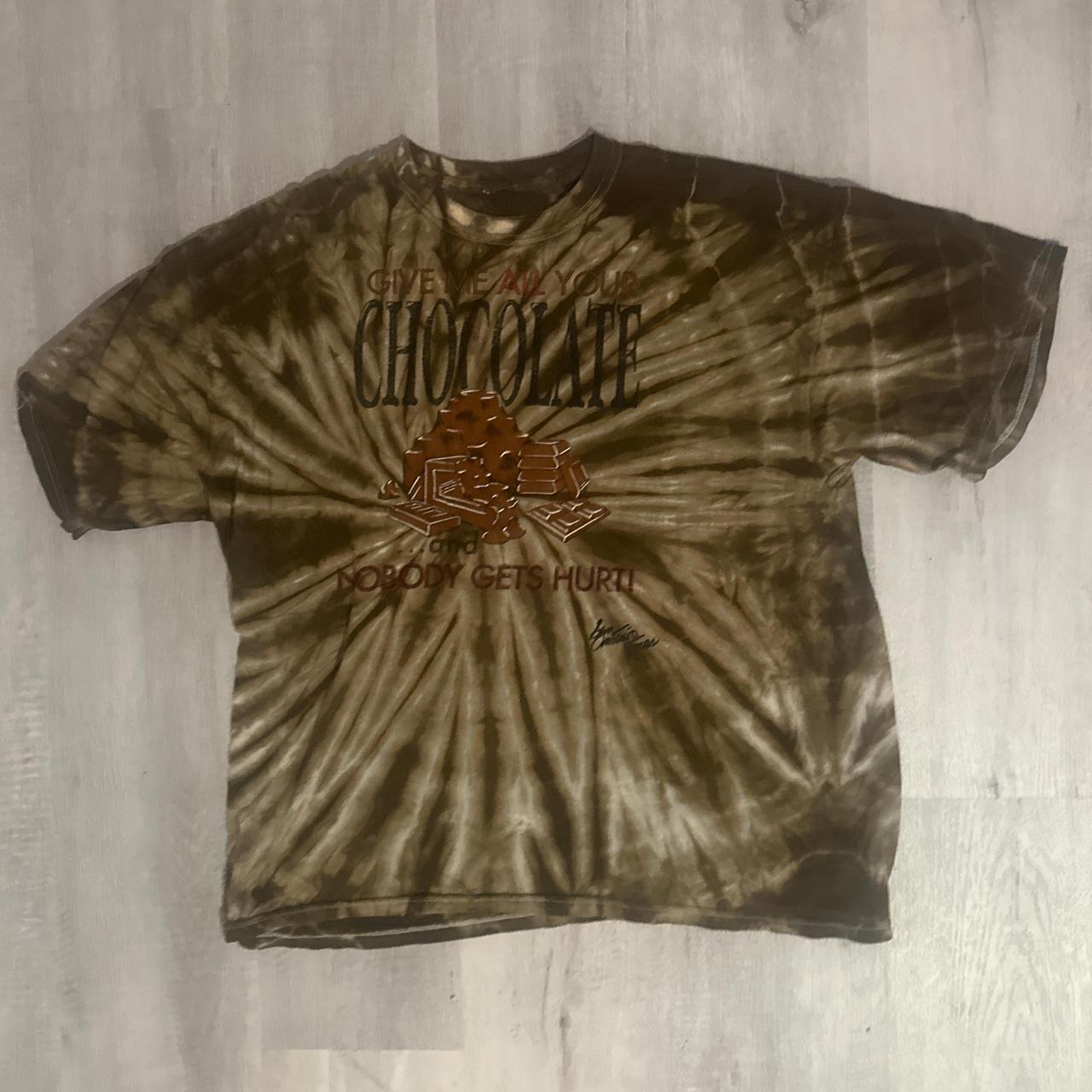 Vintage Brown Tie dye shirt Fits Like Mens... - Depop