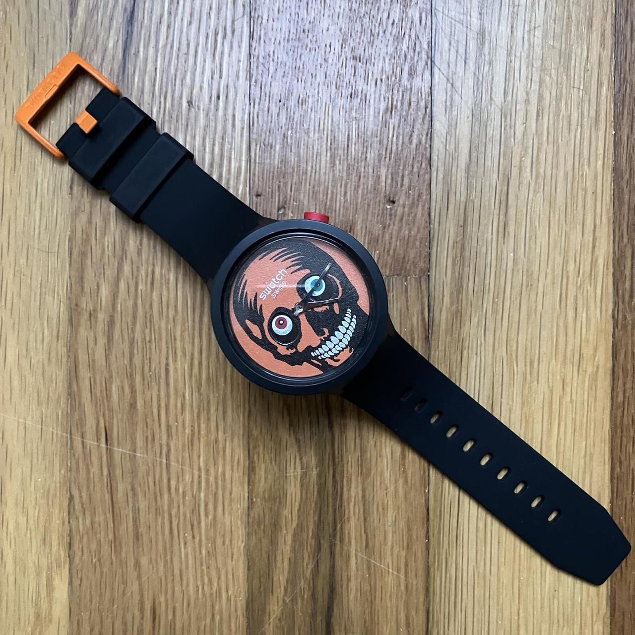 Swatch Swiss Oversize Orange Skull “It’s Spooky... | Depop