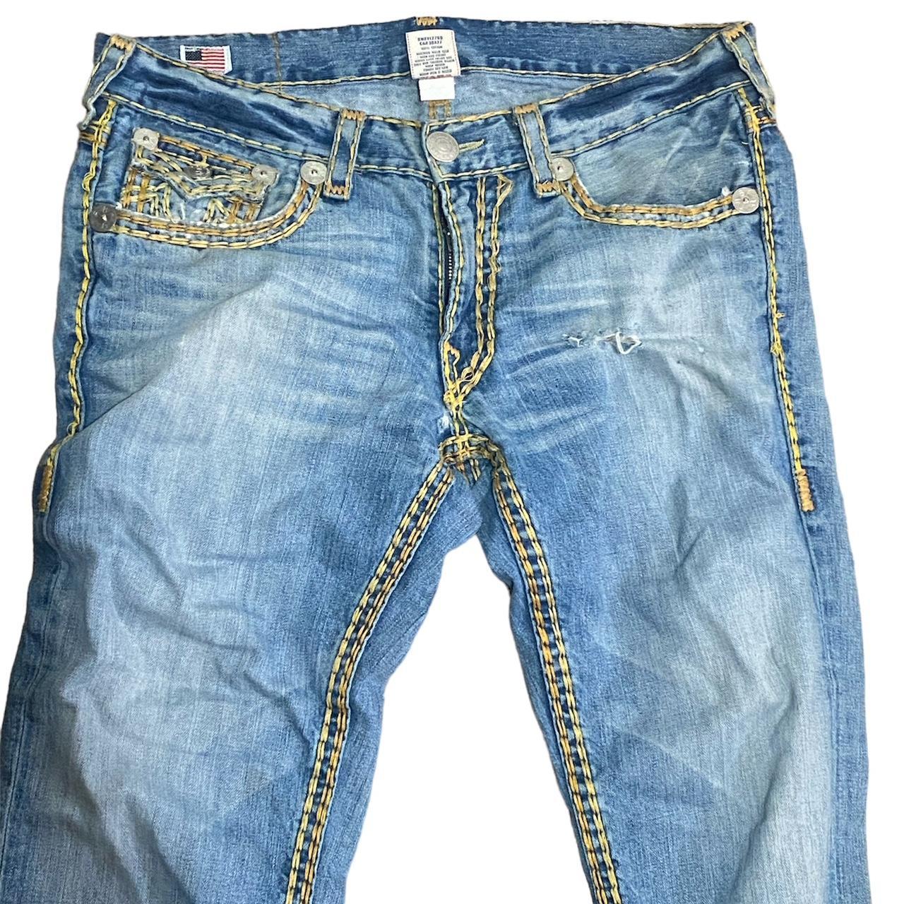 rare ass OG SUPER QT trueys with the gold stitching.... - Depop