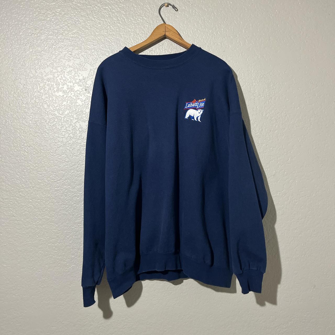 90s Canadian Beer Labatt Lite crewneck w/ polar bear... | Depop