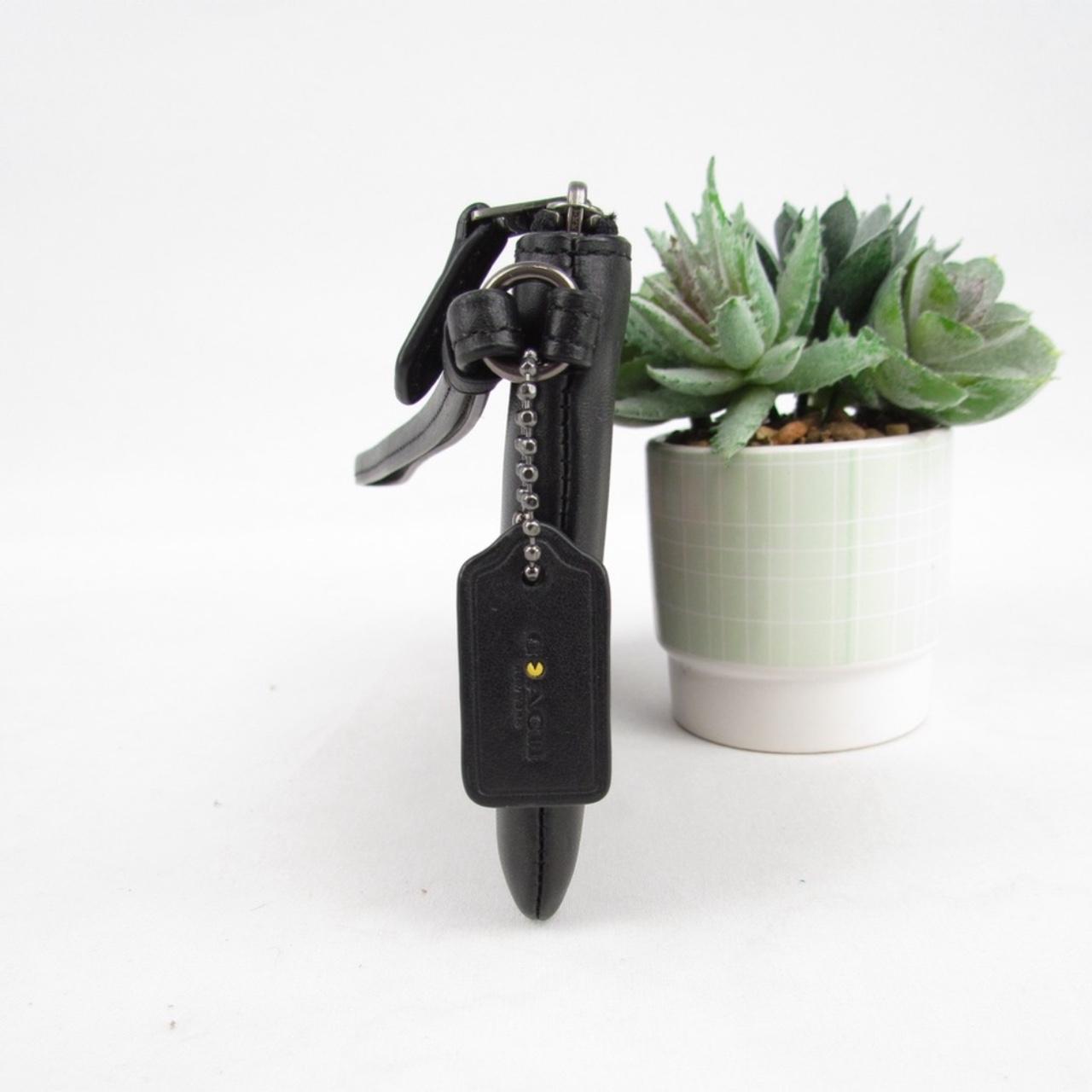 Coach Pacman Black Leather Wristlet - Depop