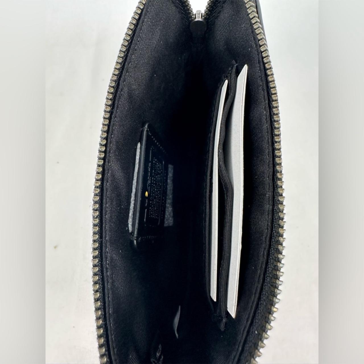 Coach Pacman Black Leather Wristlet - Depop