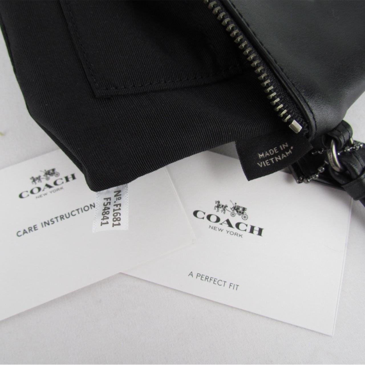 Coach Pacman Black Leather Wristlet - Depop