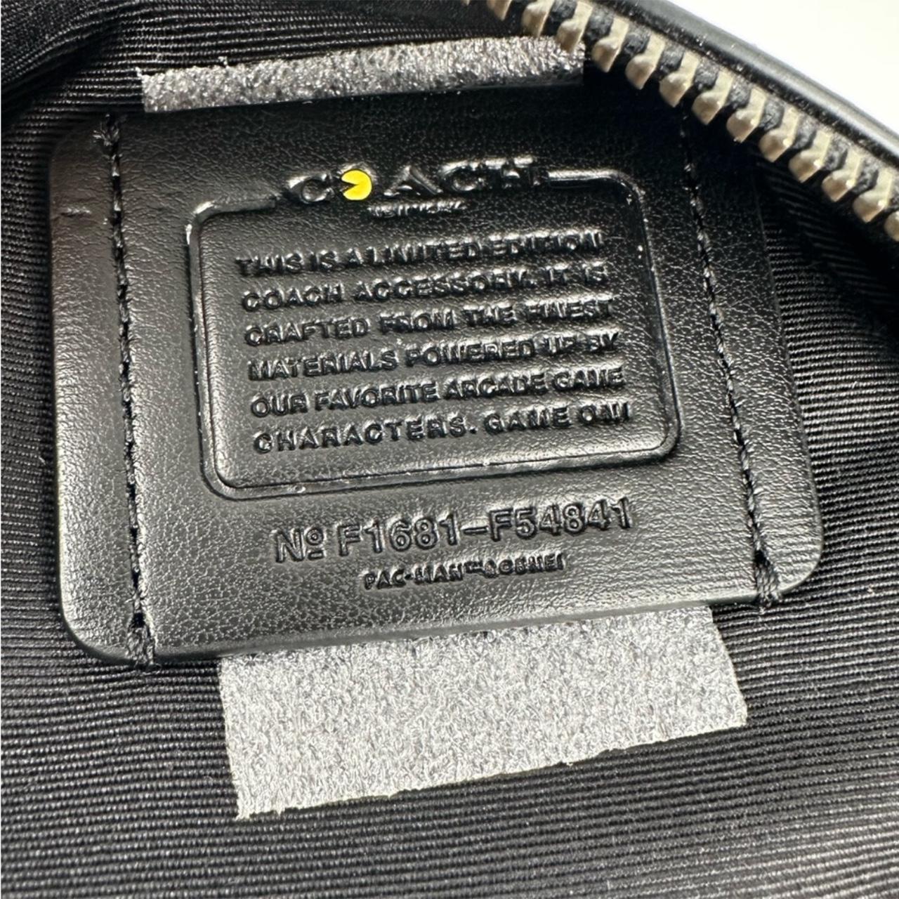 Coach Pacman Black Leather Wristlet - Depop