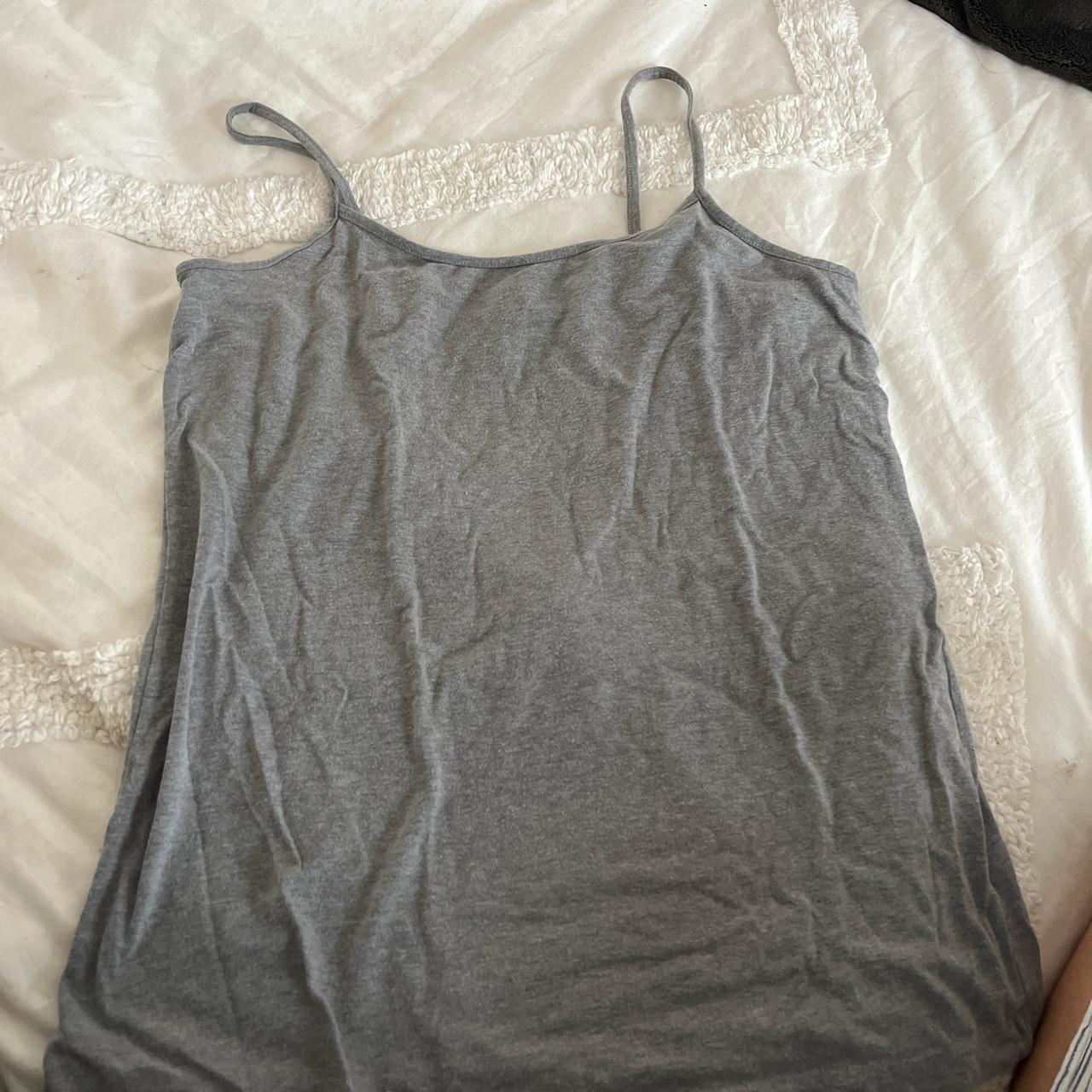 Plain grey cami. Only washed with organic laundry soap - Depop