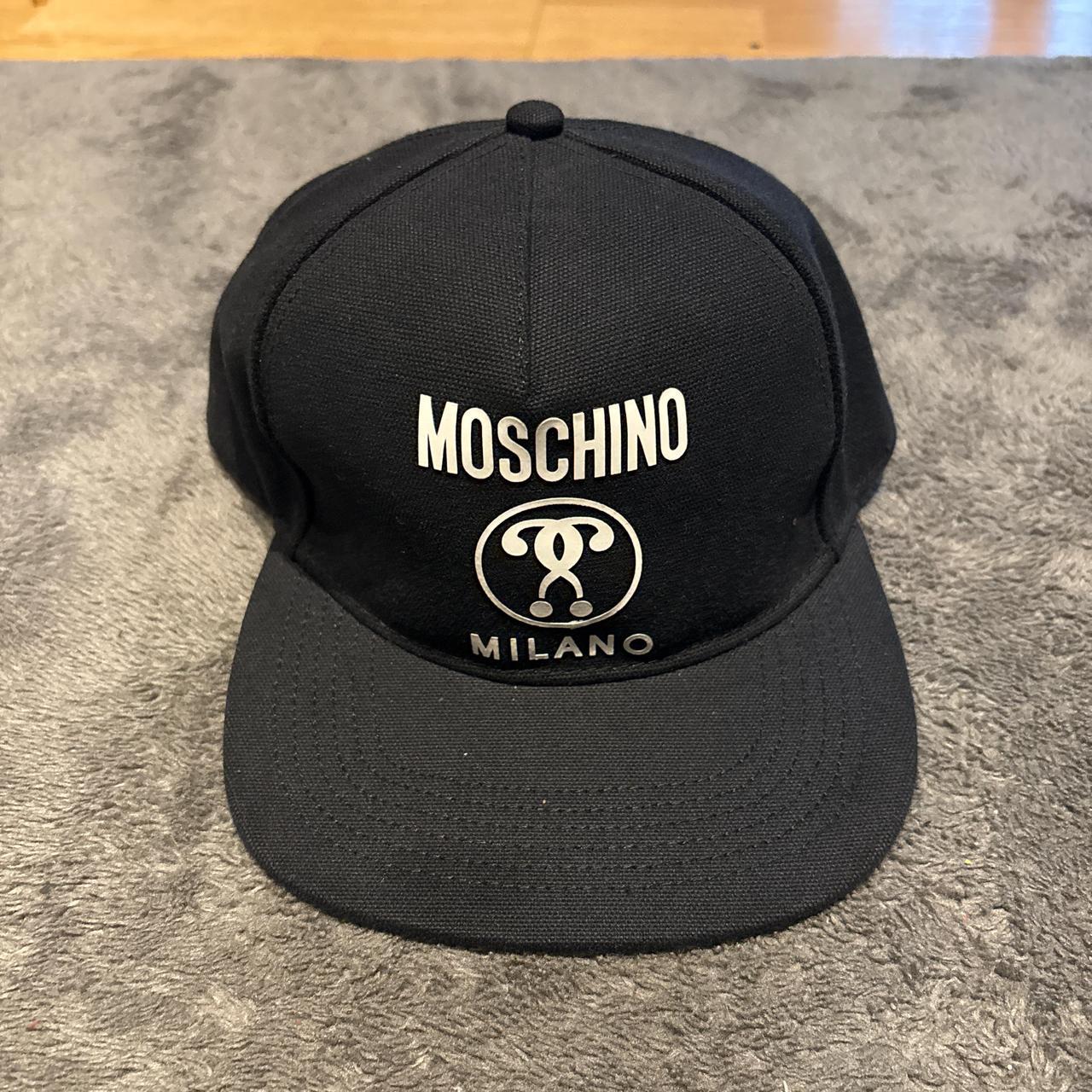 Black Moschino cap #MoschinoHat Men’s snap back.... - Depop