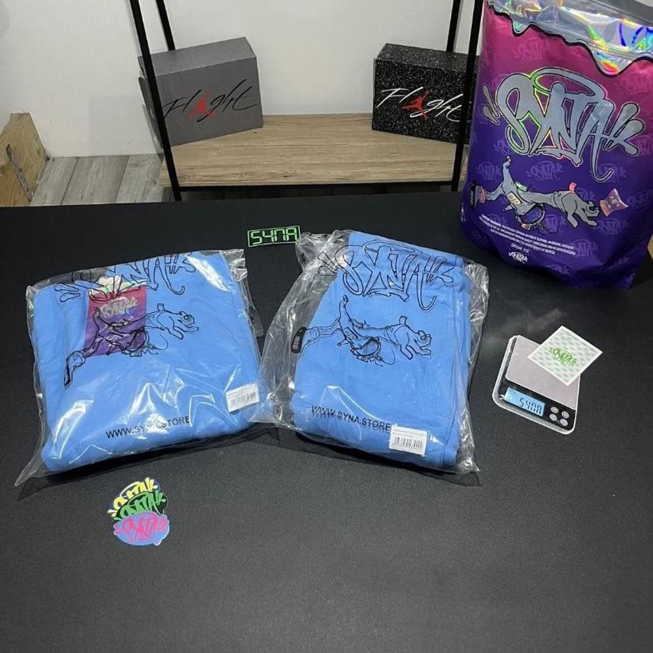 Syna World Roped Tracksuit (Central Cee) - Blue -... - Depop