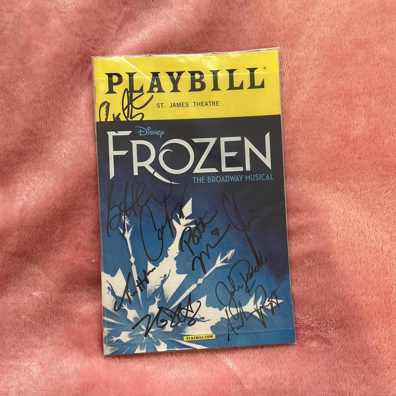 Frozen playbill signed by original Broadway cast - Depop