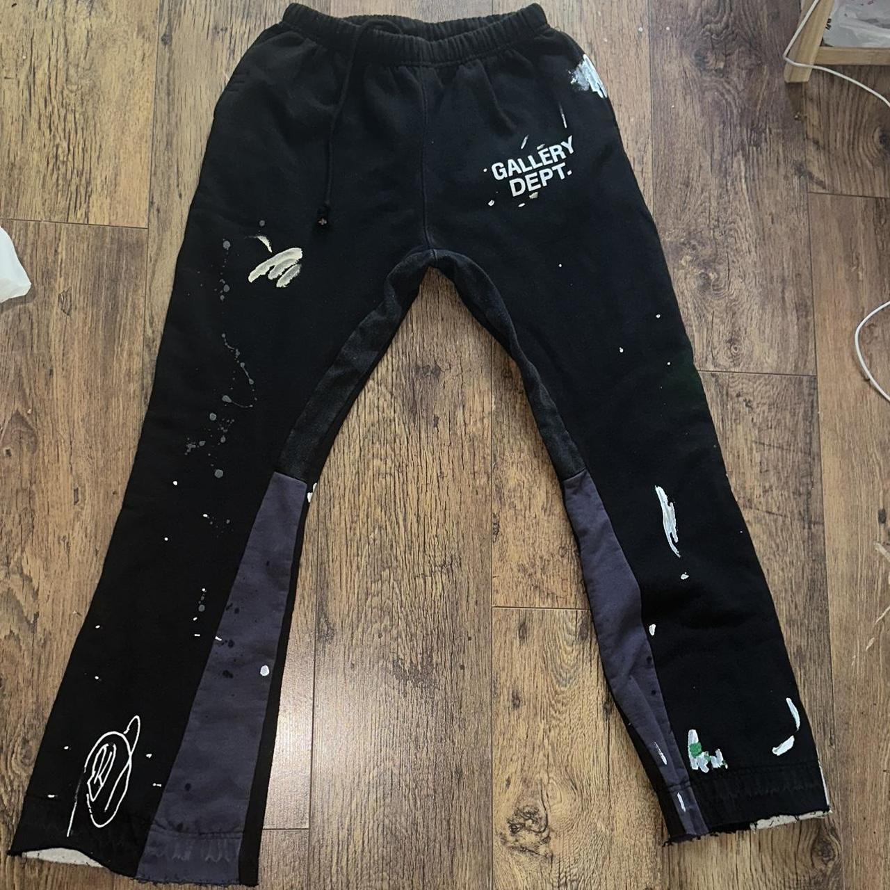 Gallery dept. flare sweatpants washed black Size... - Depop