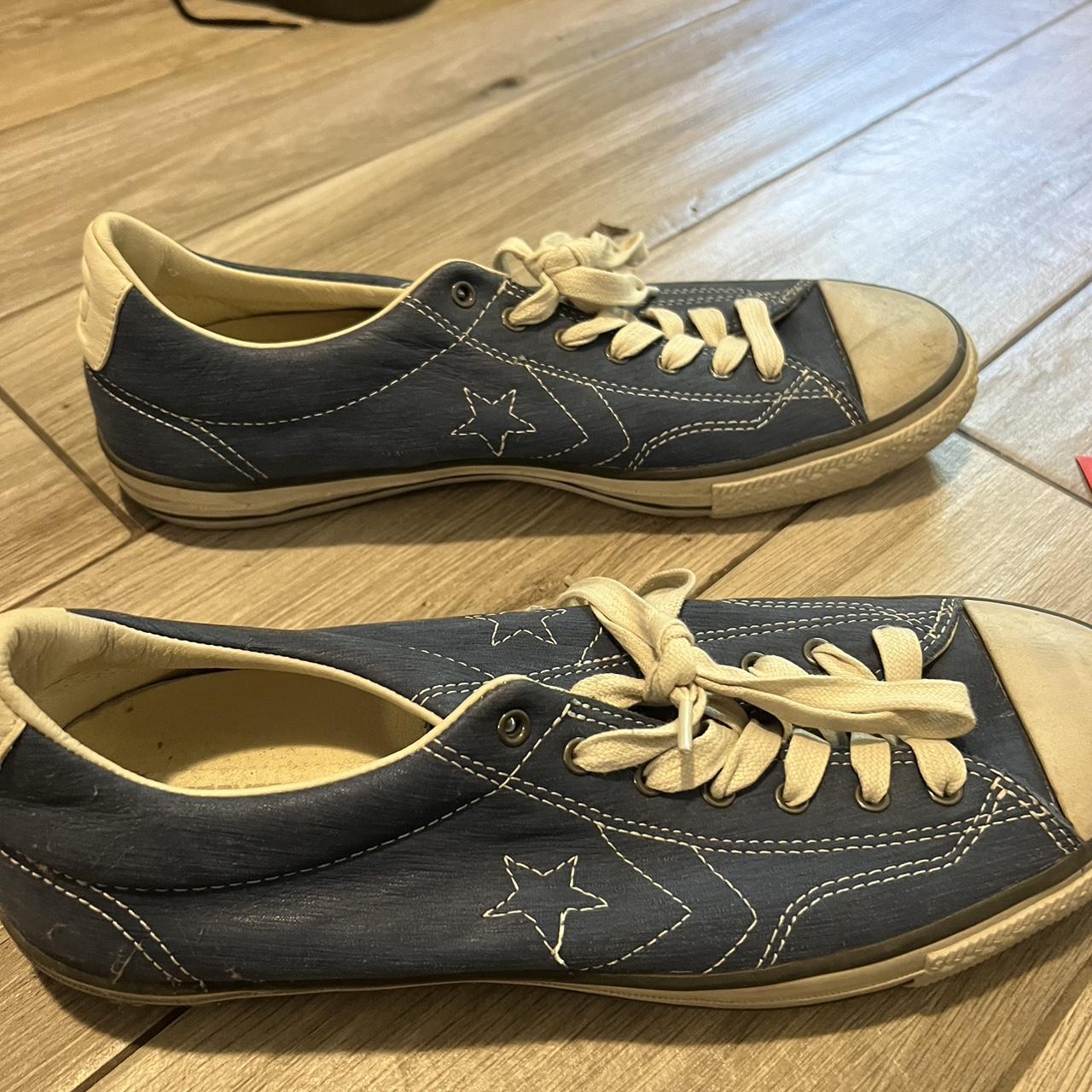 converse low all star vintage chucks 1990s men size... - Depop