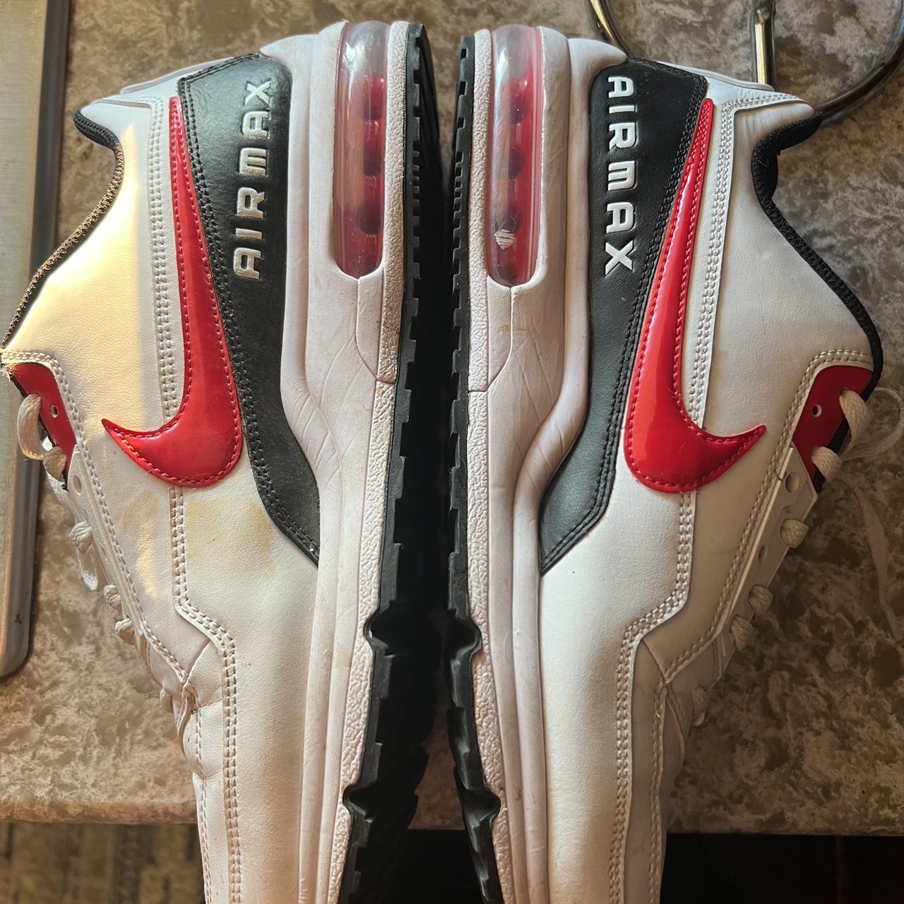 nike size 10 mens air max red black - Depop