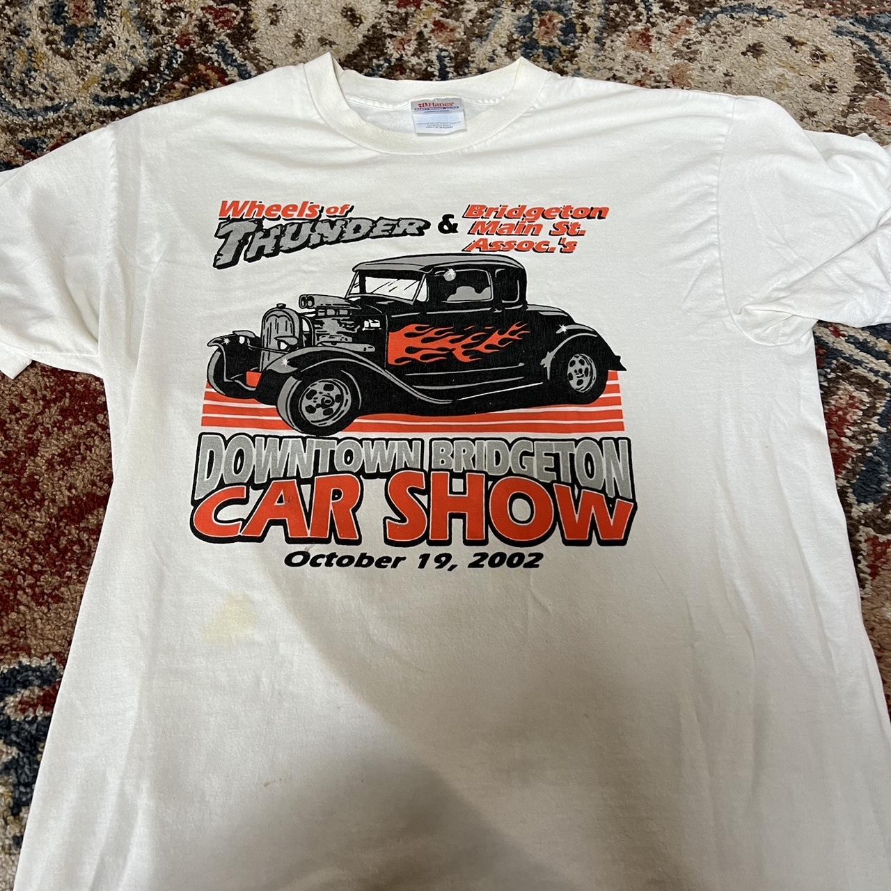 Mens Vintage Car show racing graphic shirt mens size M - Depop