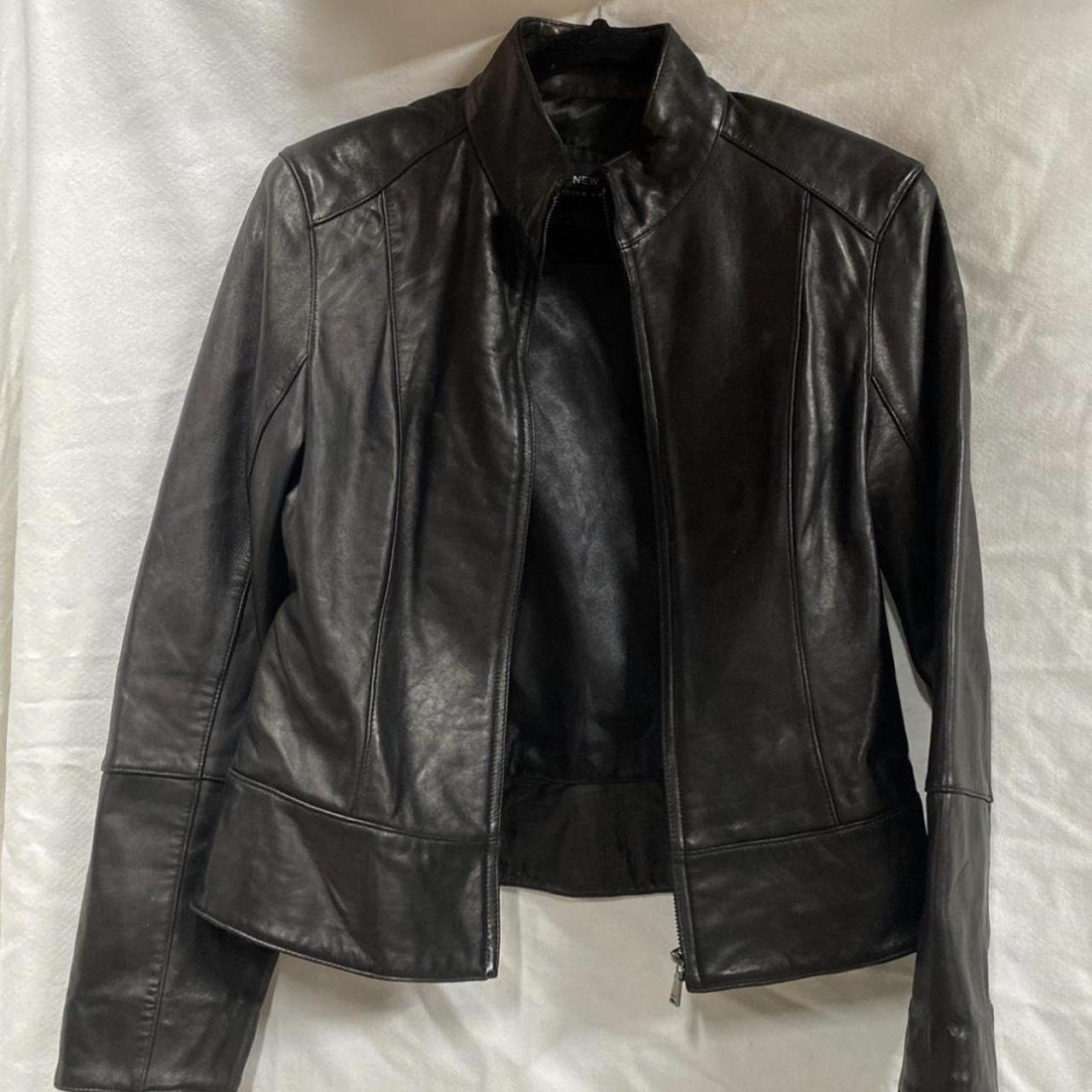 Andrew Marc leather jacket Size M - Depop