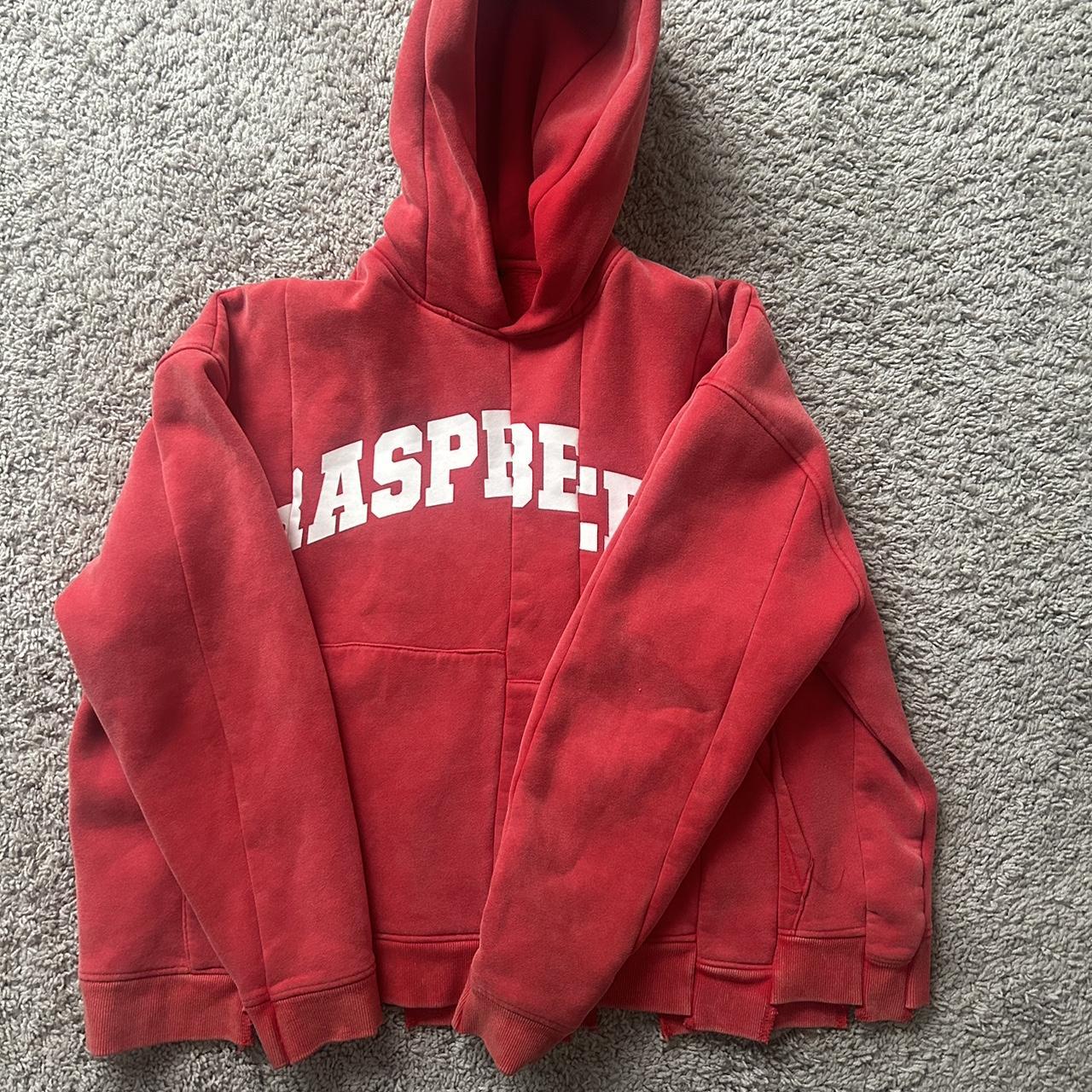 GV GALLERY 🍓RASPBERRY SPLICED HOODIE🍓 SMALL WILL... - Depop