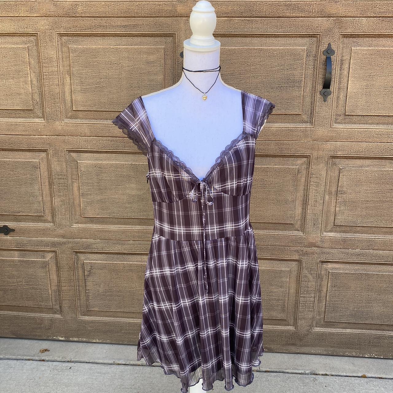 Plaid mini dress New cider plaid fall mini dress,... - Depop