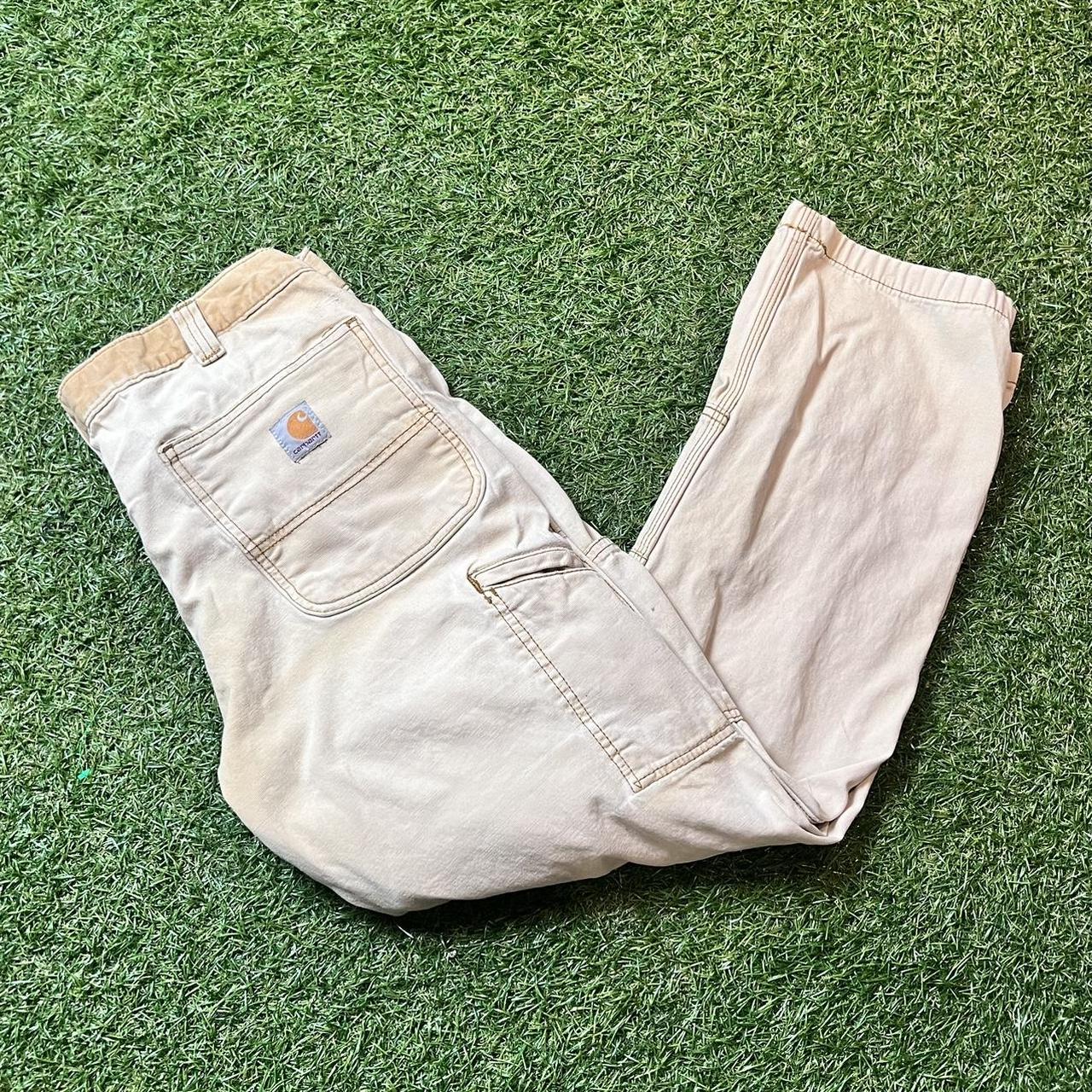 Vintage Carhartt Double Knees Carpenter Pants Size... - Depop