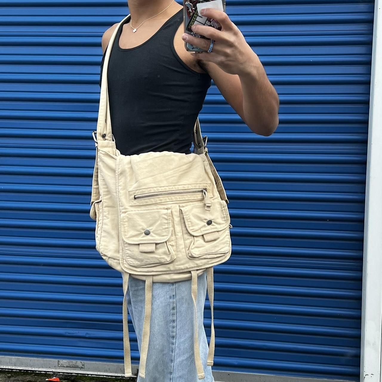 Tan Y2K Messenger Cross Body Bag ️y2k ️vintage... - Depop