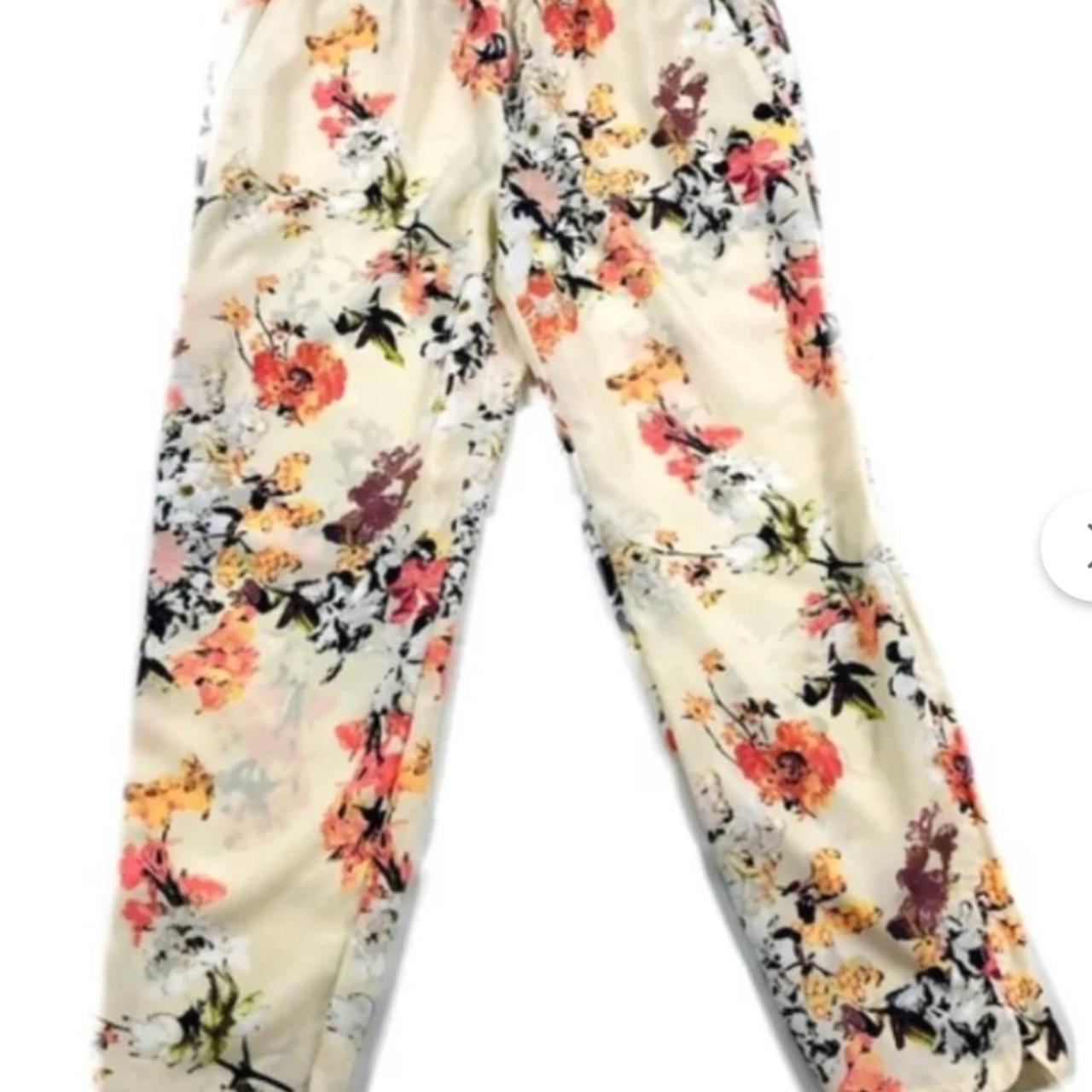 LOFT Drapey Floral Pants - Lightweight floral pants... - Depop