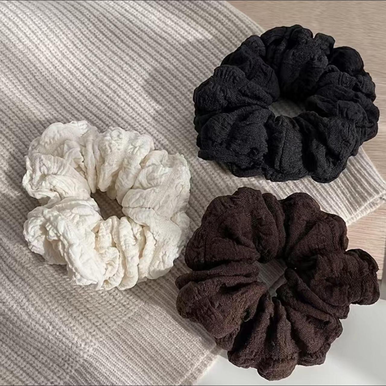 3-Piece Set Handmade Scrunchies Cloth Fabric Hair... - Depop