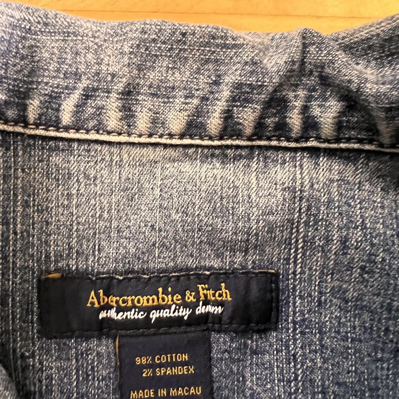 Y2K Abercrombie Zip up Denim Jacket | Abercrombie... - Depop
