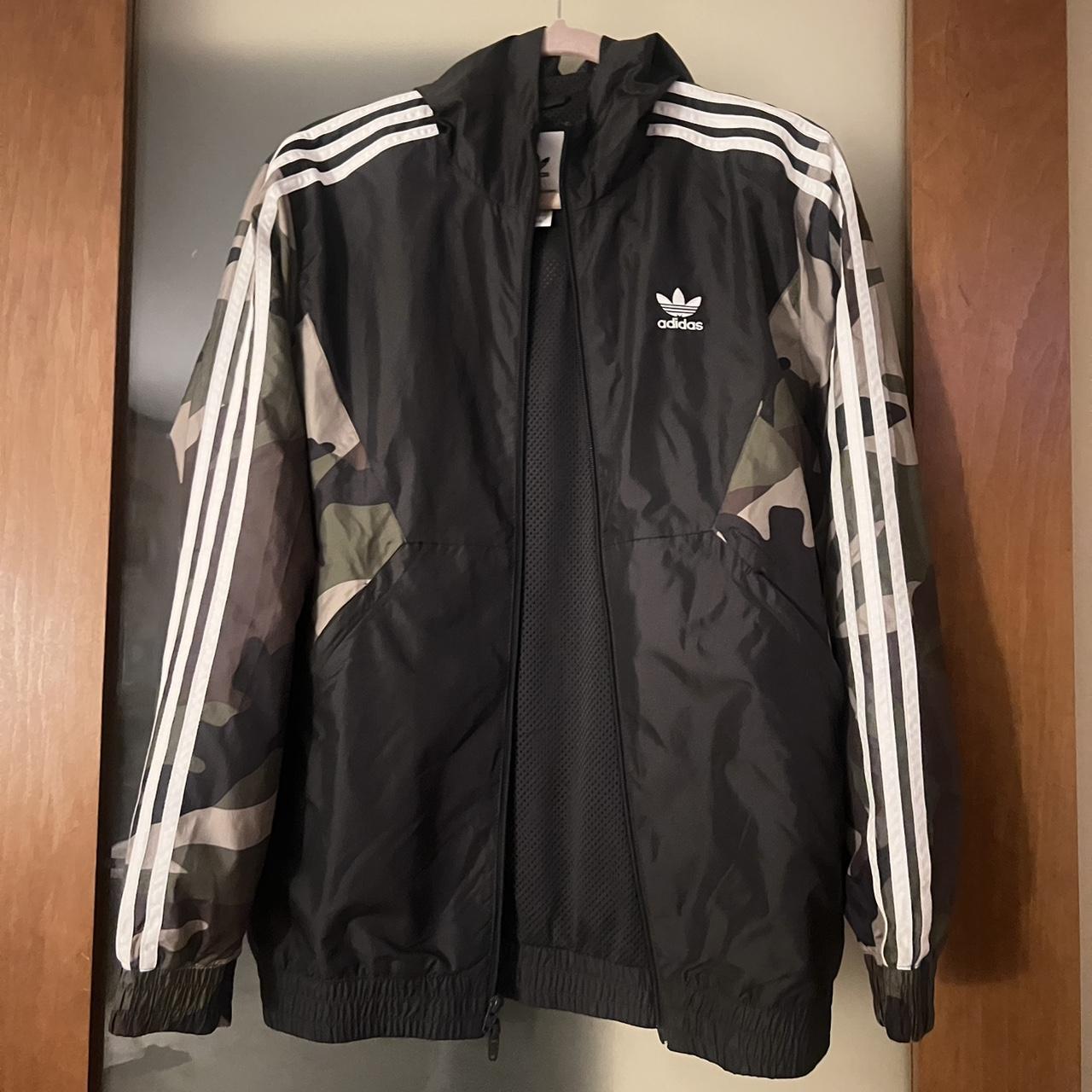 Adidas Camo Windbreaker Size Small Mens Lightweight... - Depop