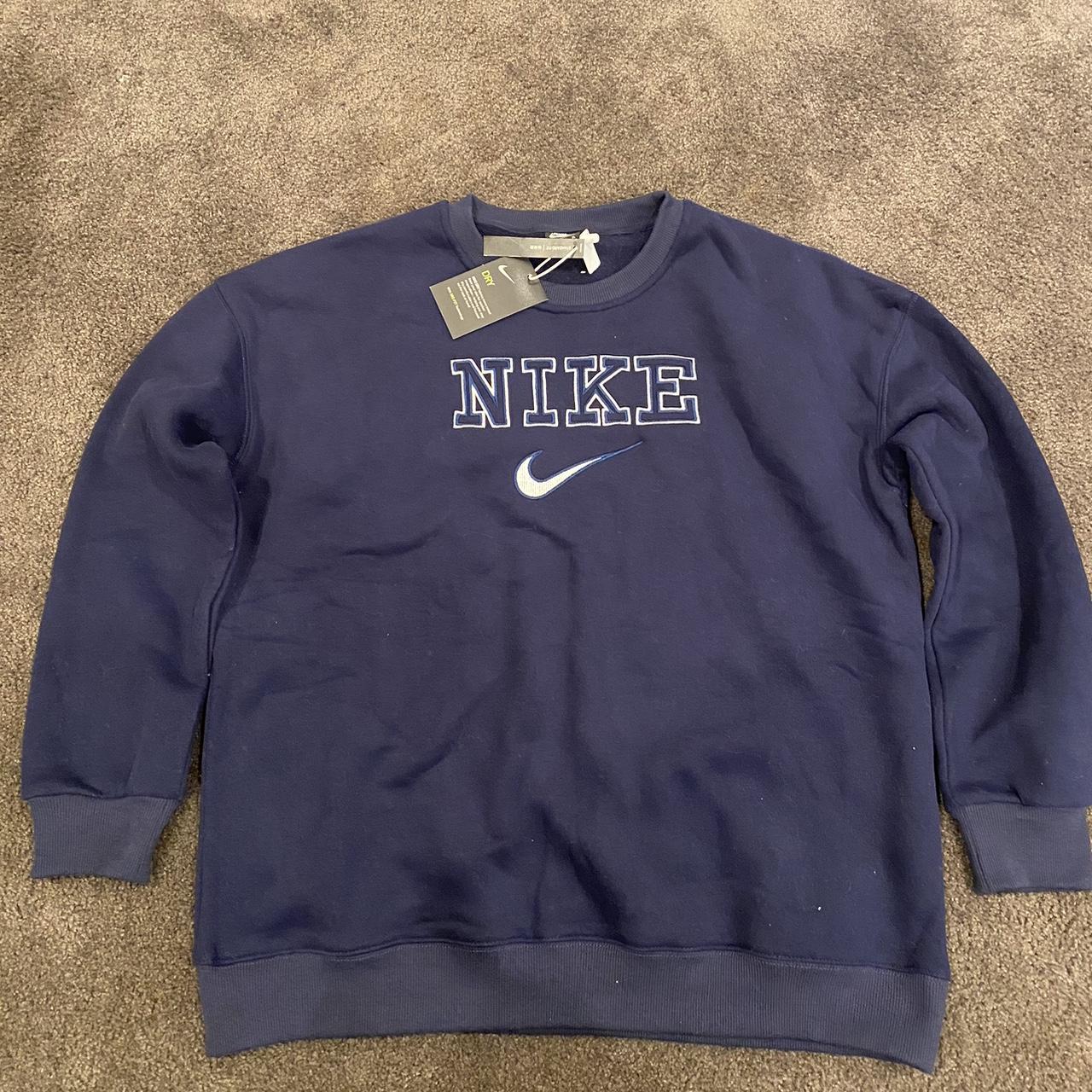 Brand new navy blue Nike crewneck size xl. Super... - Depop