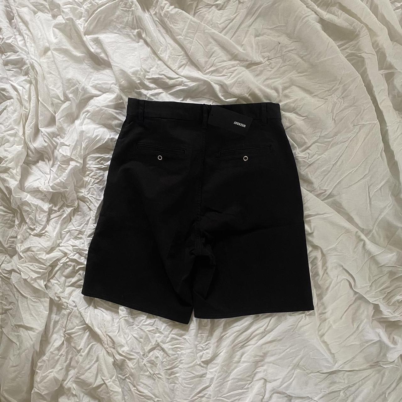 Weekday Ross Shorts Black Size 48 fits 32 waist 8”... - Depop