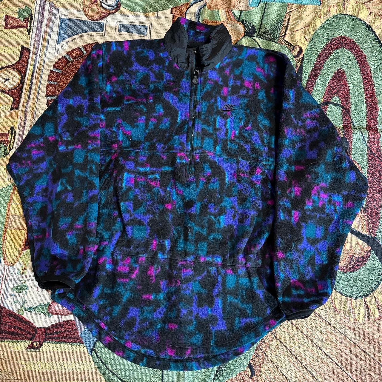 Vintage 90s Nike Multi Colored Fleece Flaws and... | Depop