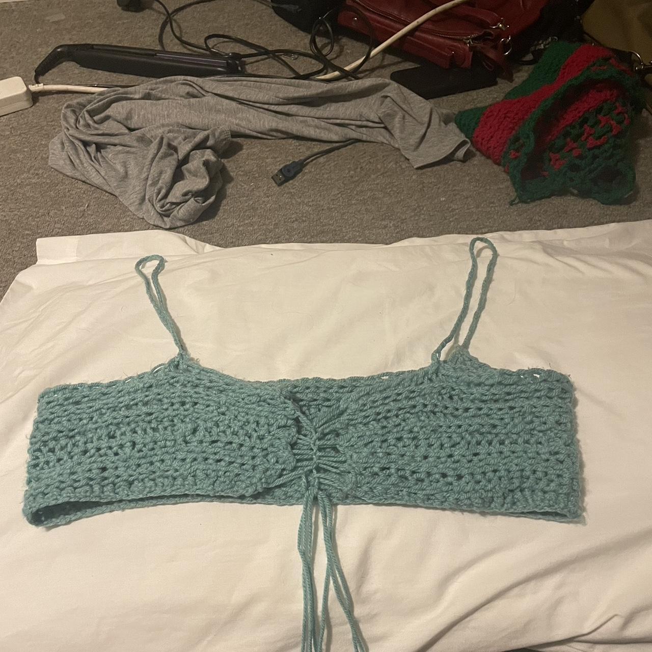 Women's Blue Crop-top | Depop