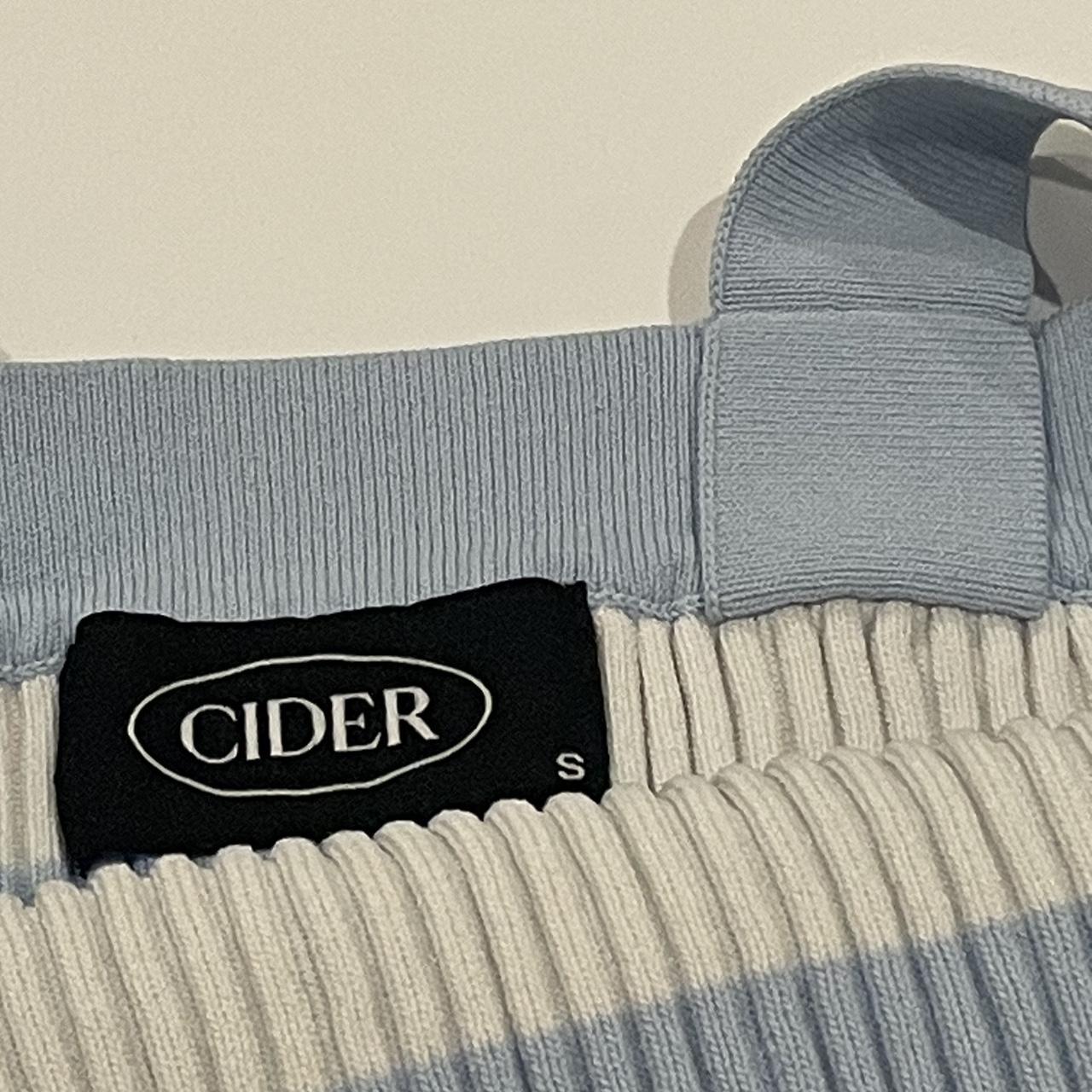 Small cider striped ribbed tank top with decorative... - Depop