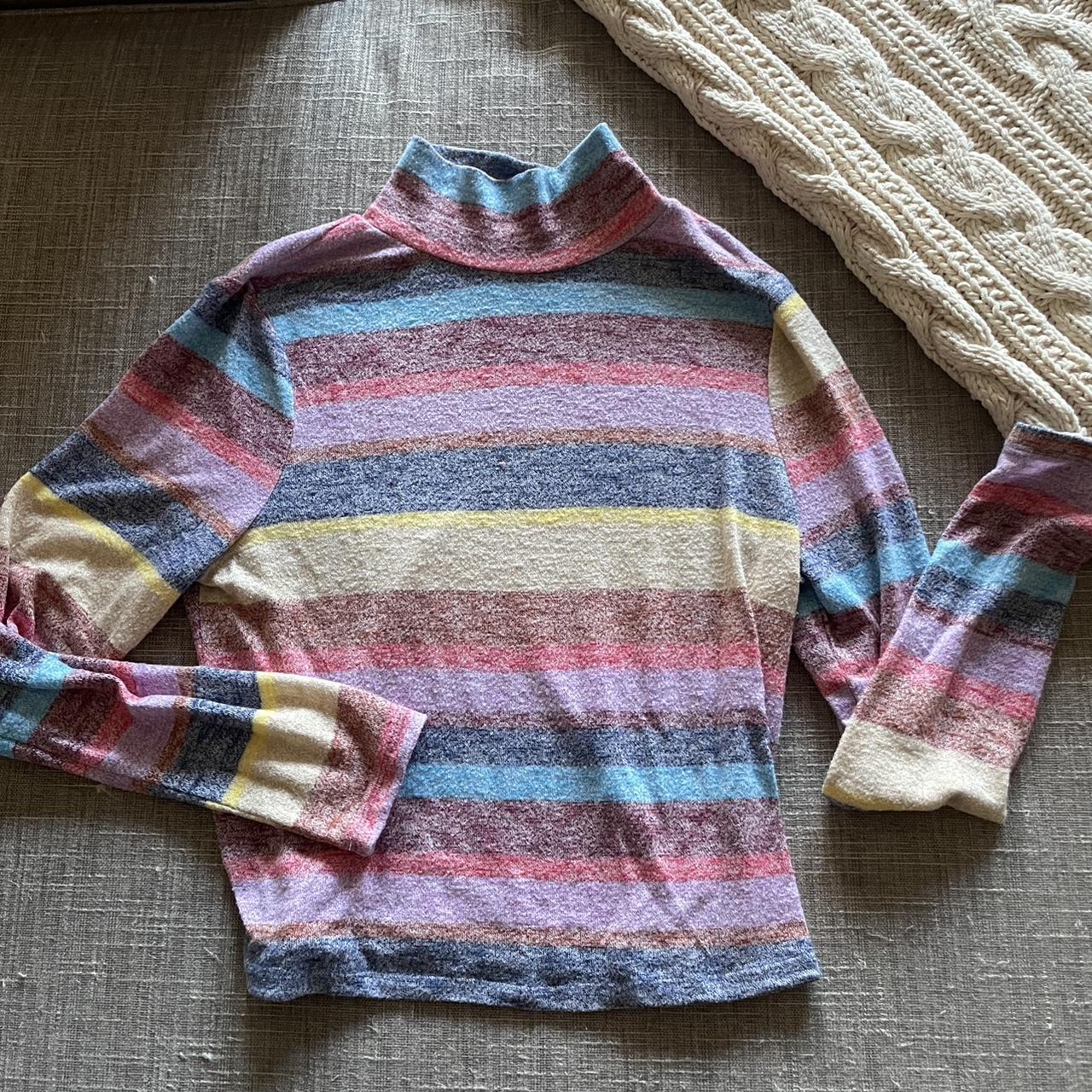 Women’s cropped style turtle neck colorful long... - Depop