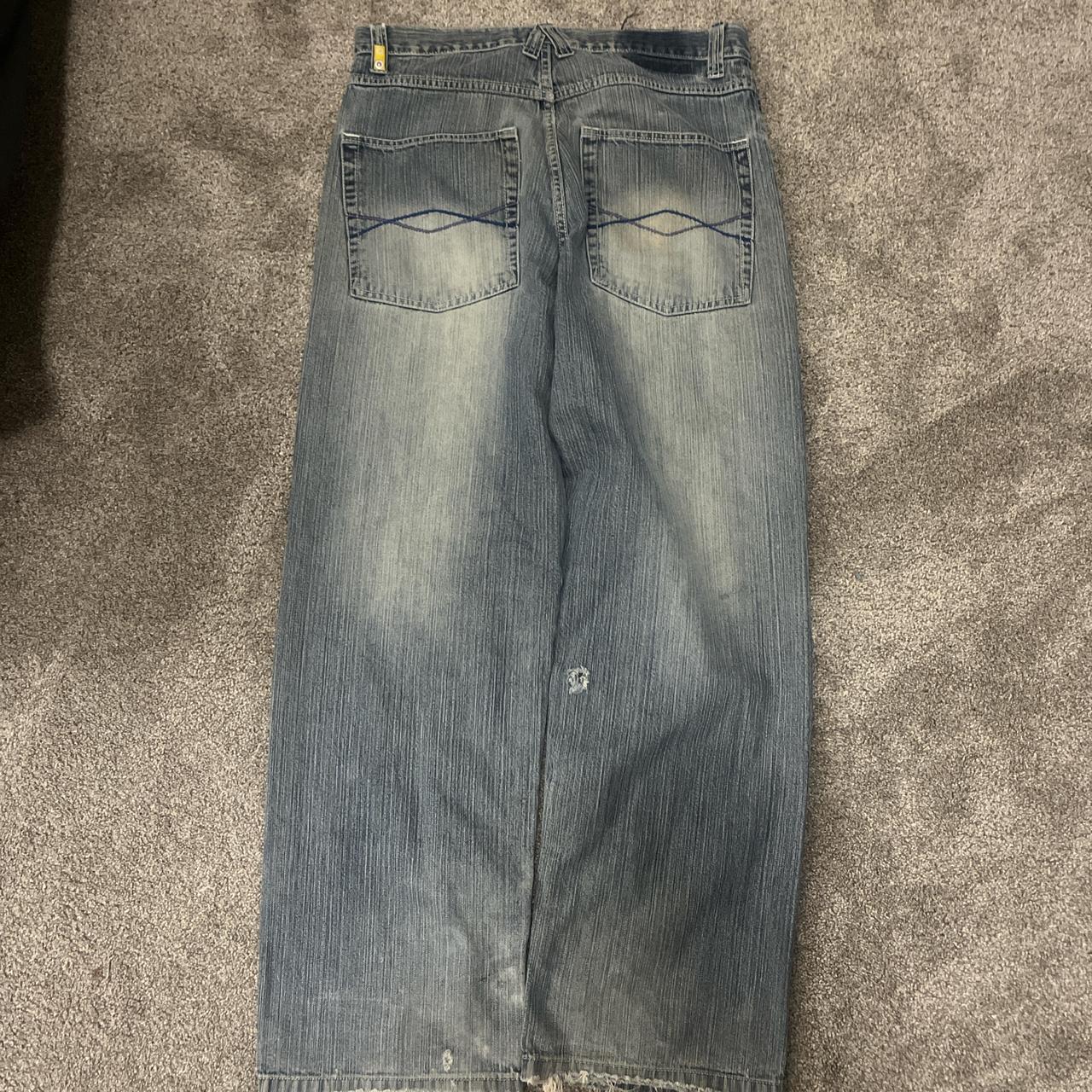 Y2K Southpole yellow tabs size 32 Has some stains... - Depop