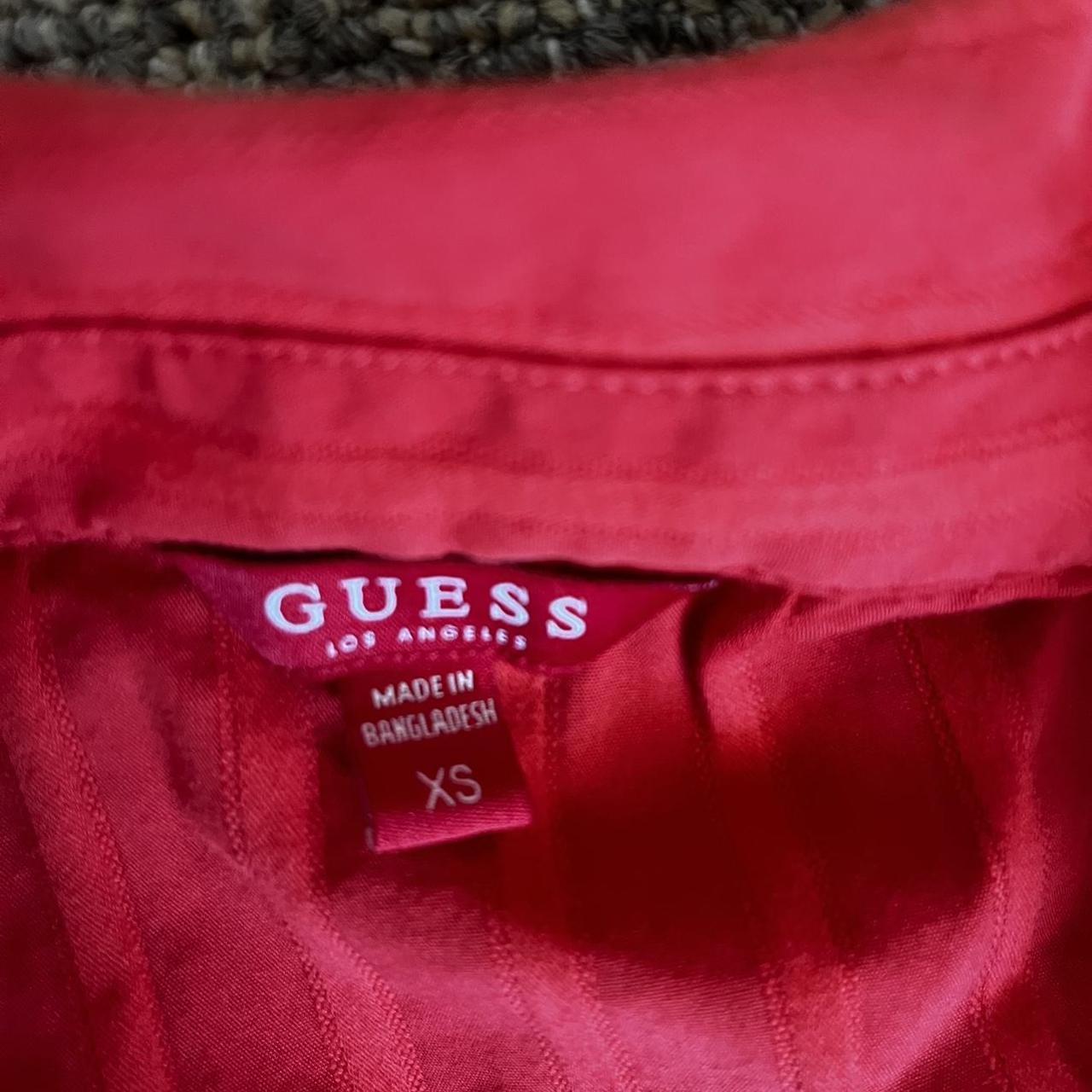 Y2K vintage guess form fitting bottom up shirt from... - Depop