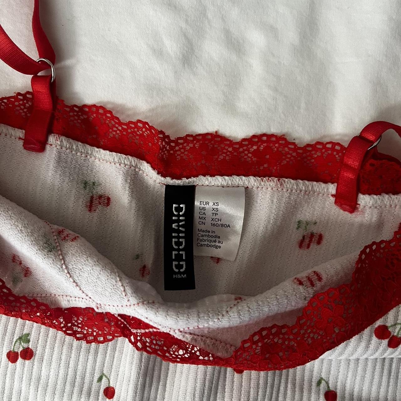 H&M Cherry Tank XS - Depop
