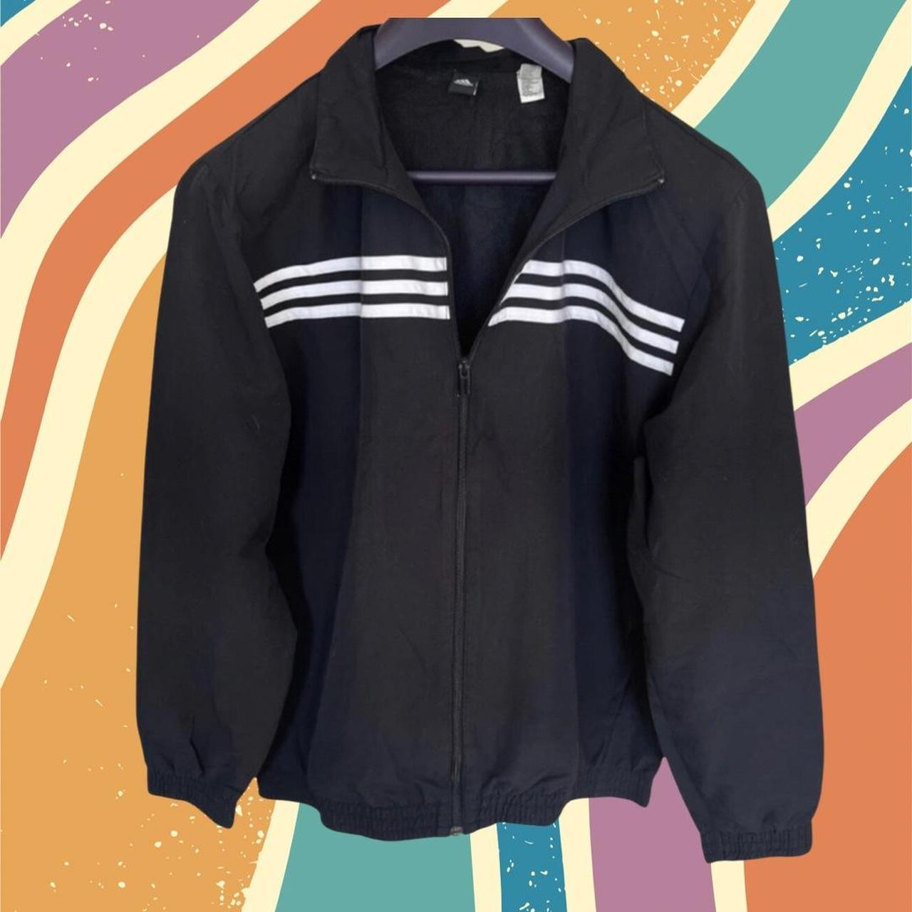 RARE VINTAGE ADIDAS HORIZONTAL STRIPED JACKET, MENS... - Depop