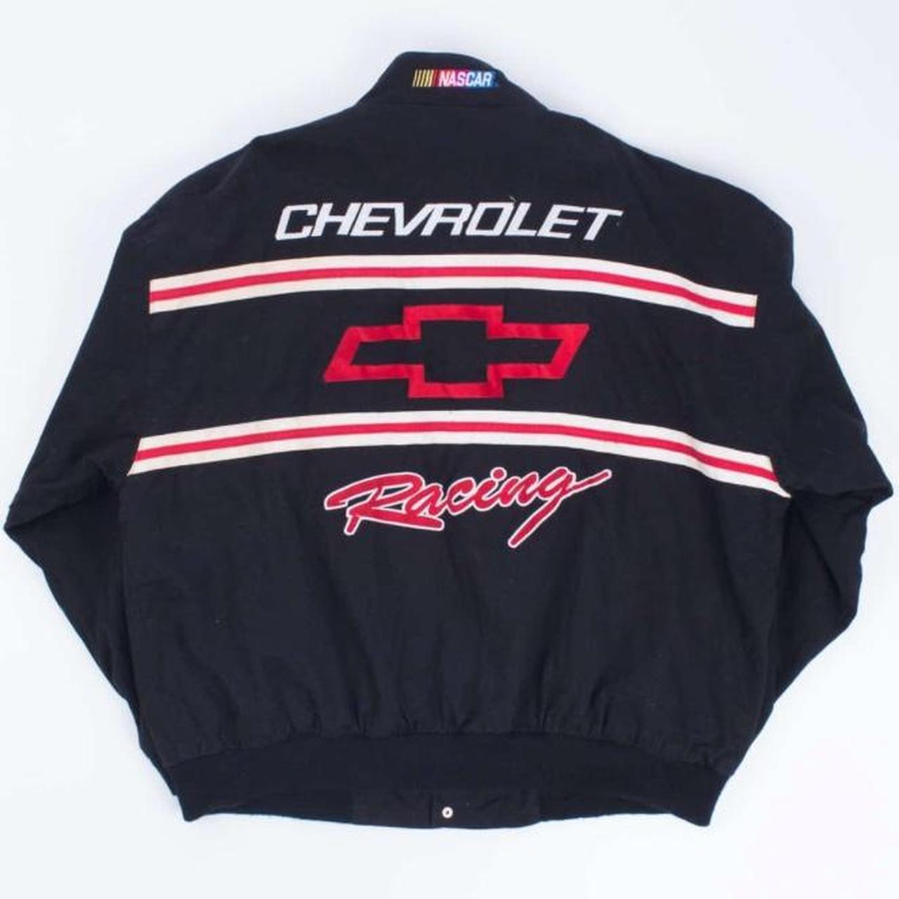 Nascar Chevrolet Racing jacket in black and red,... | Depop