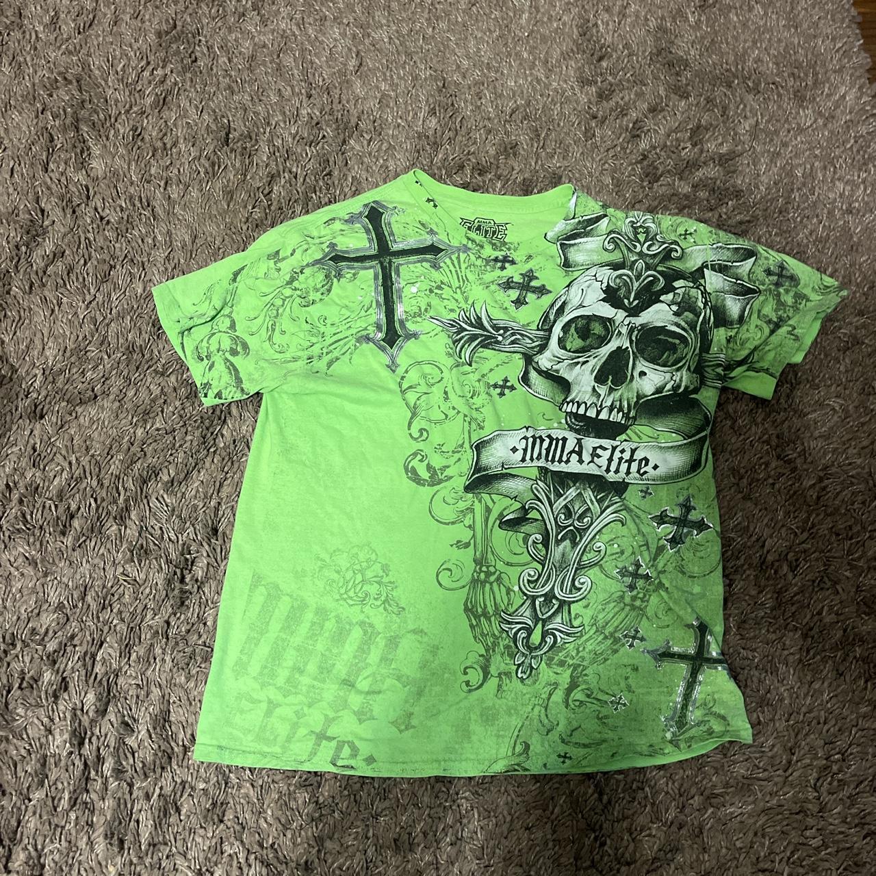 Large green mma elite shirt Dm before buying so I... - Depop