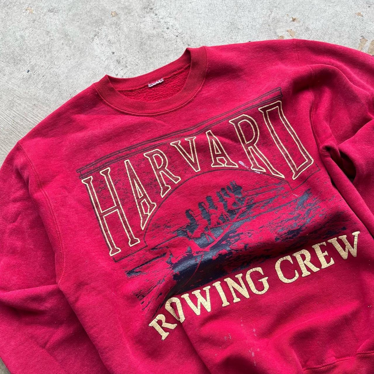 vintage 90s harvard rowing crew crewneck sweatshirt... - Depop