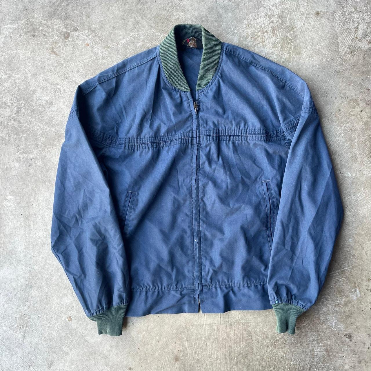 VINTAGE 60S 70S SEARS JACKET GREEN BLUE LARGE... | Depop