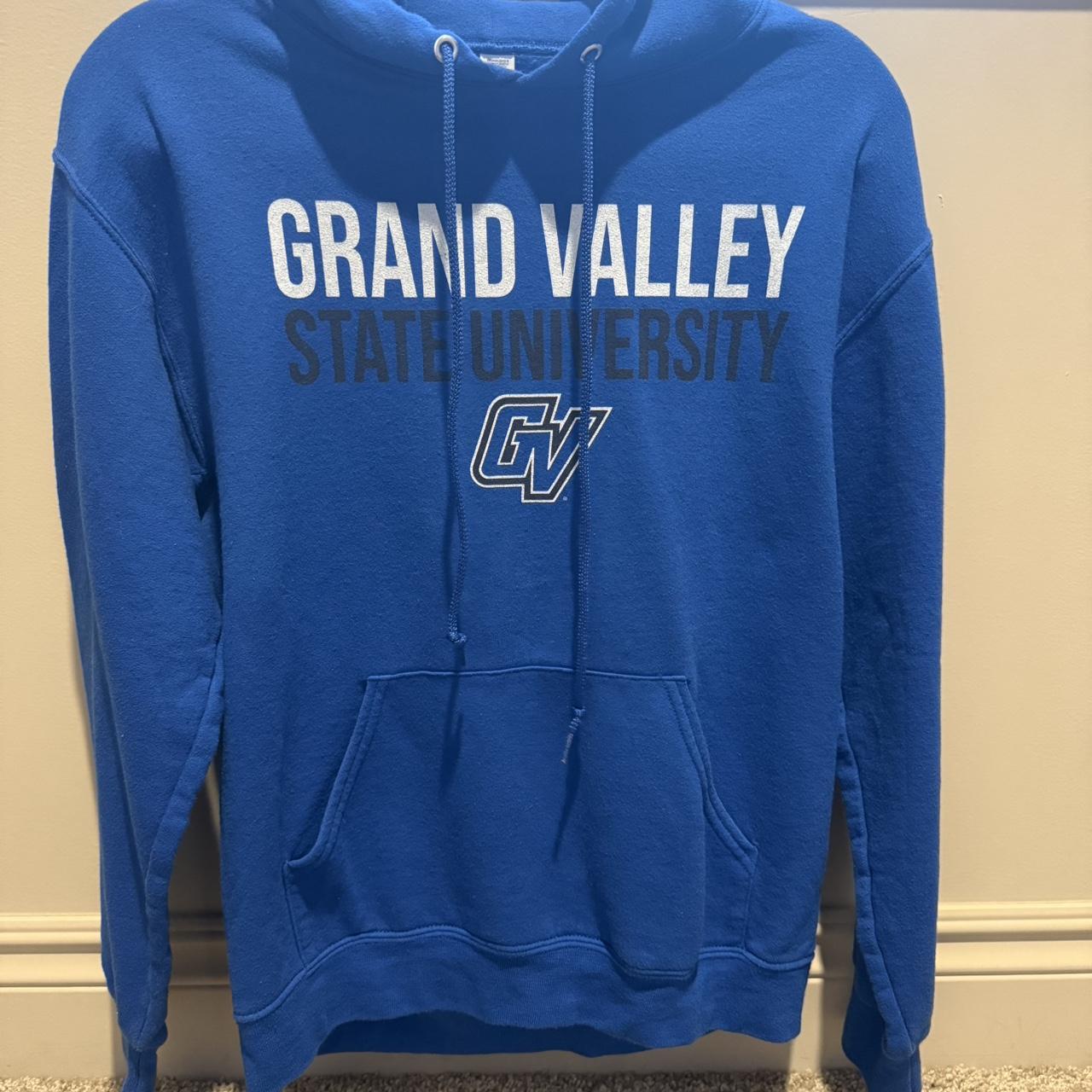 Blue Grand Valley State University hoodie #GVSU worn... | Depop