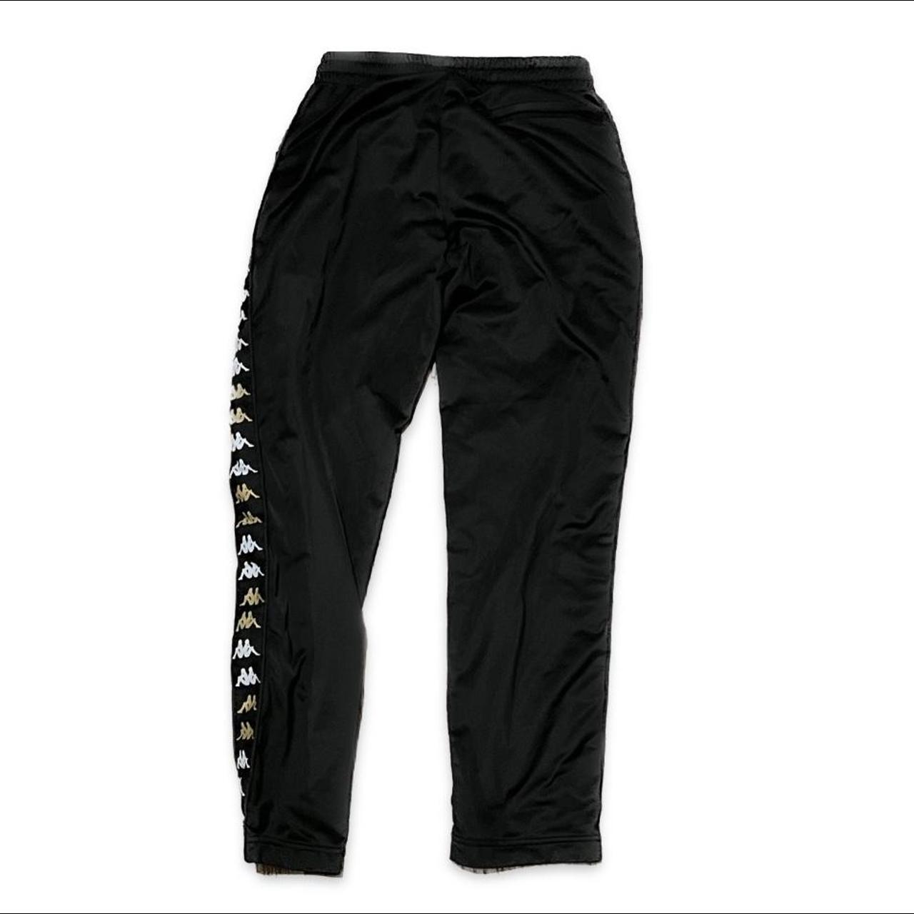 Kappa Men's Black and Yellow Joggers-tracksuits | Depop