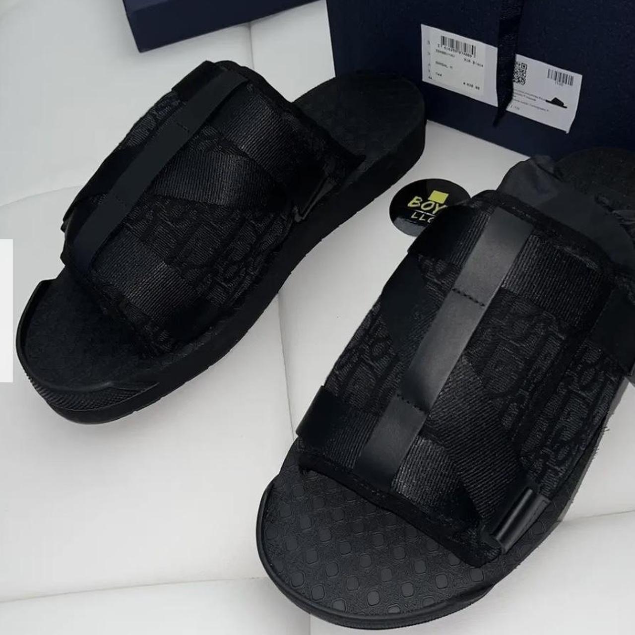 Brand new black dior alpha slides - Depop
