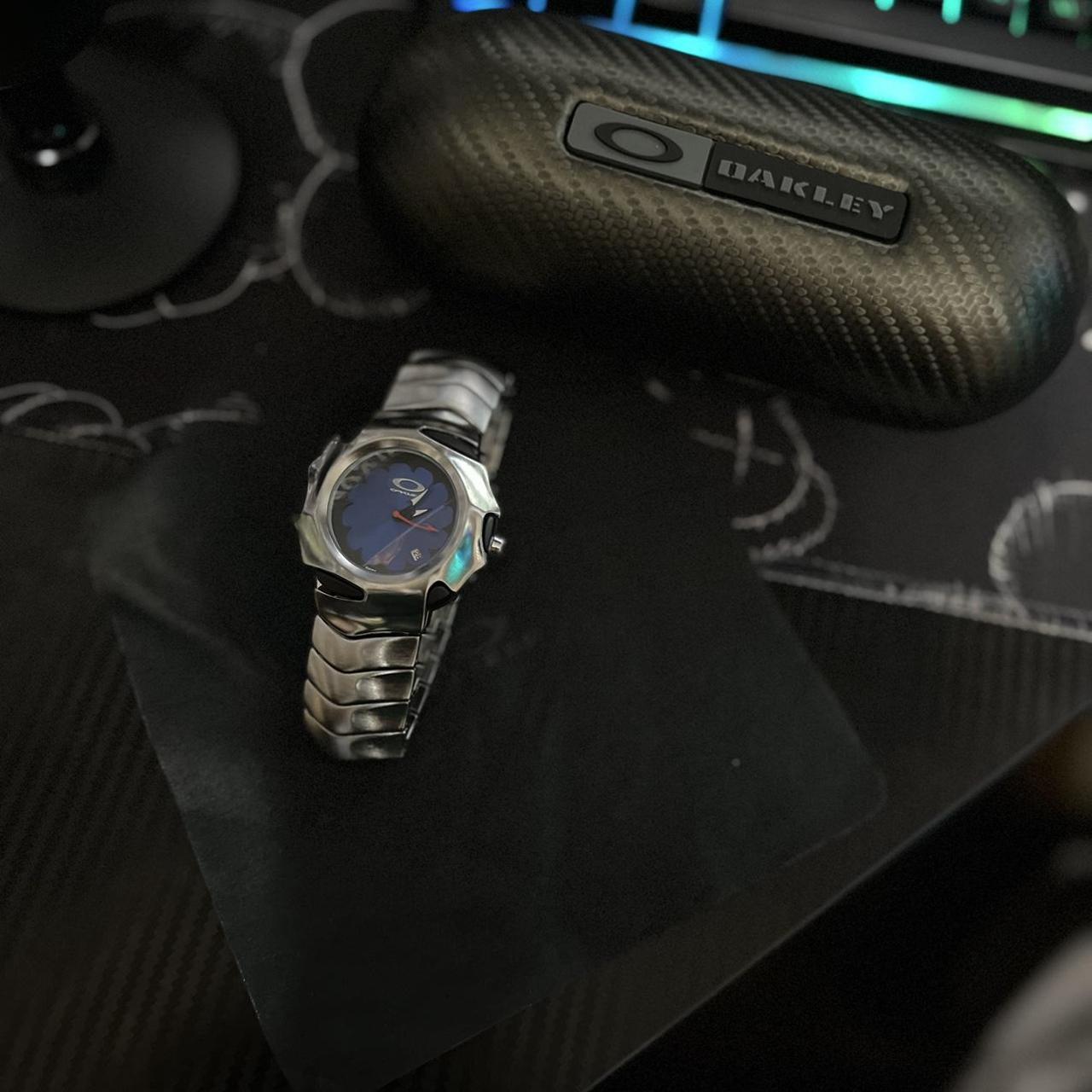 Oakley Men's Silver Watch | Depop