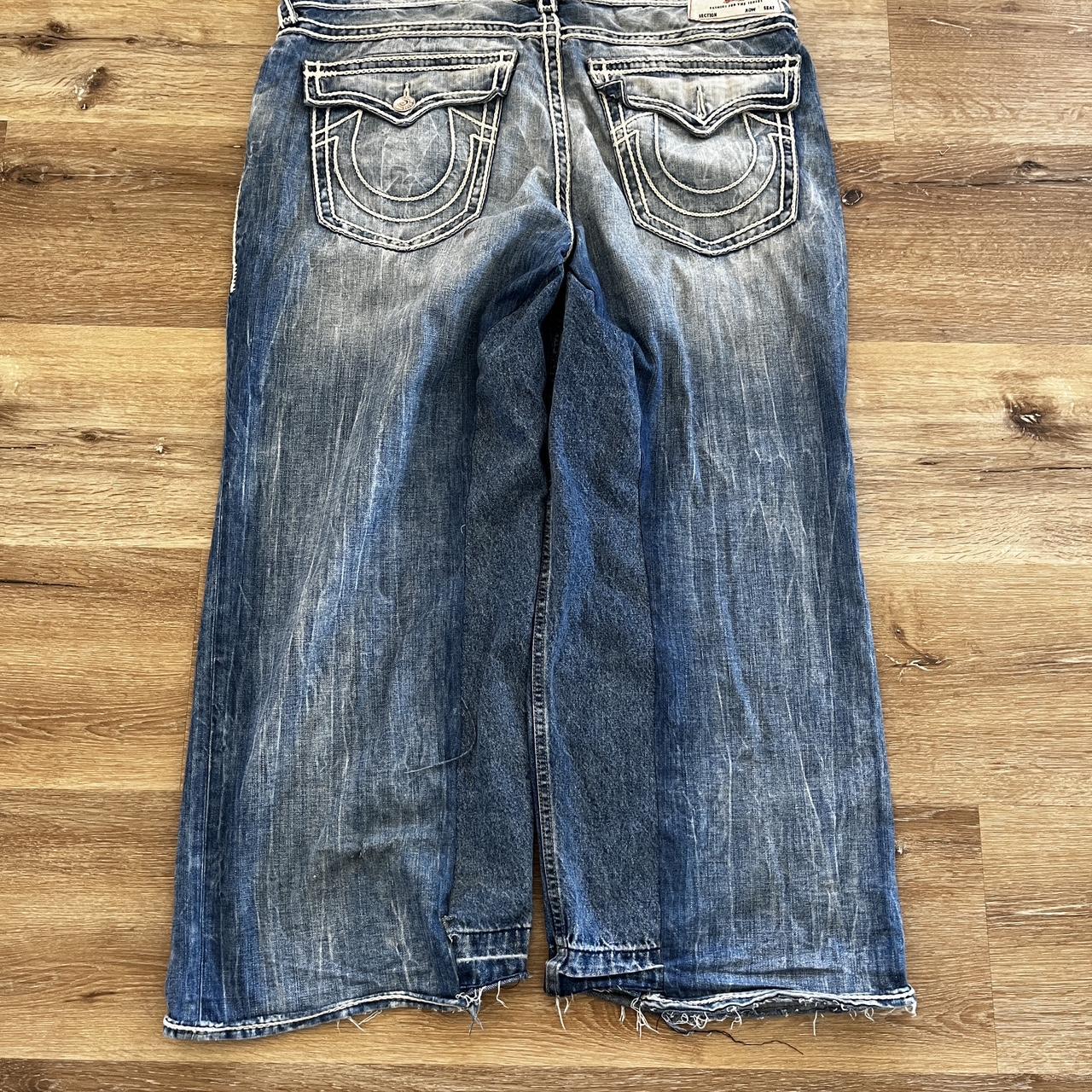 Baggy true religion jeans Custom done in the inseam... - Depop