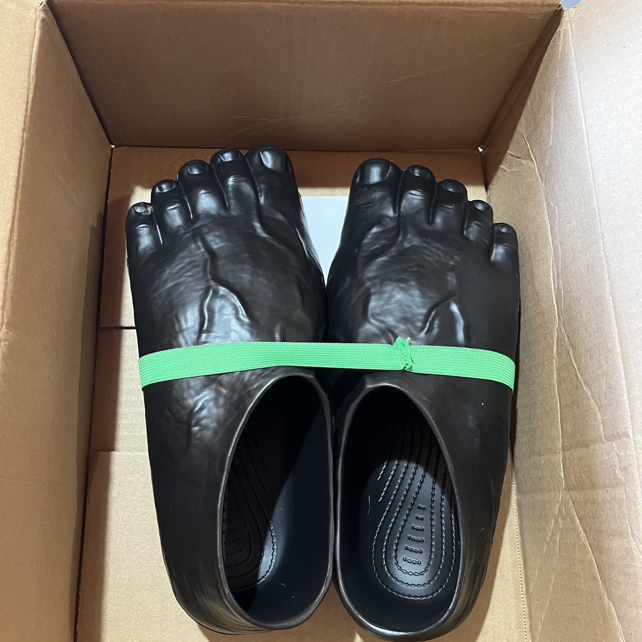 black imran potato crocs COLLABORATION size M (fits... - Depop