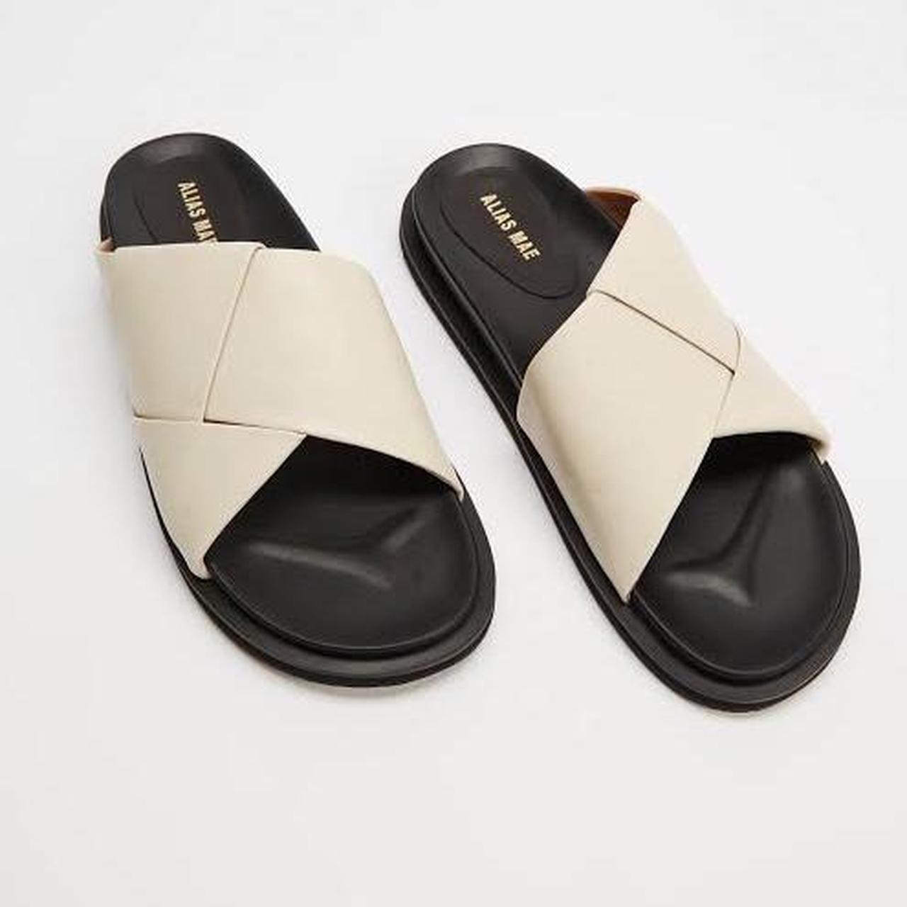 Alias Mae slides ‘Solaris’ bone leather size 37.... - Depop
