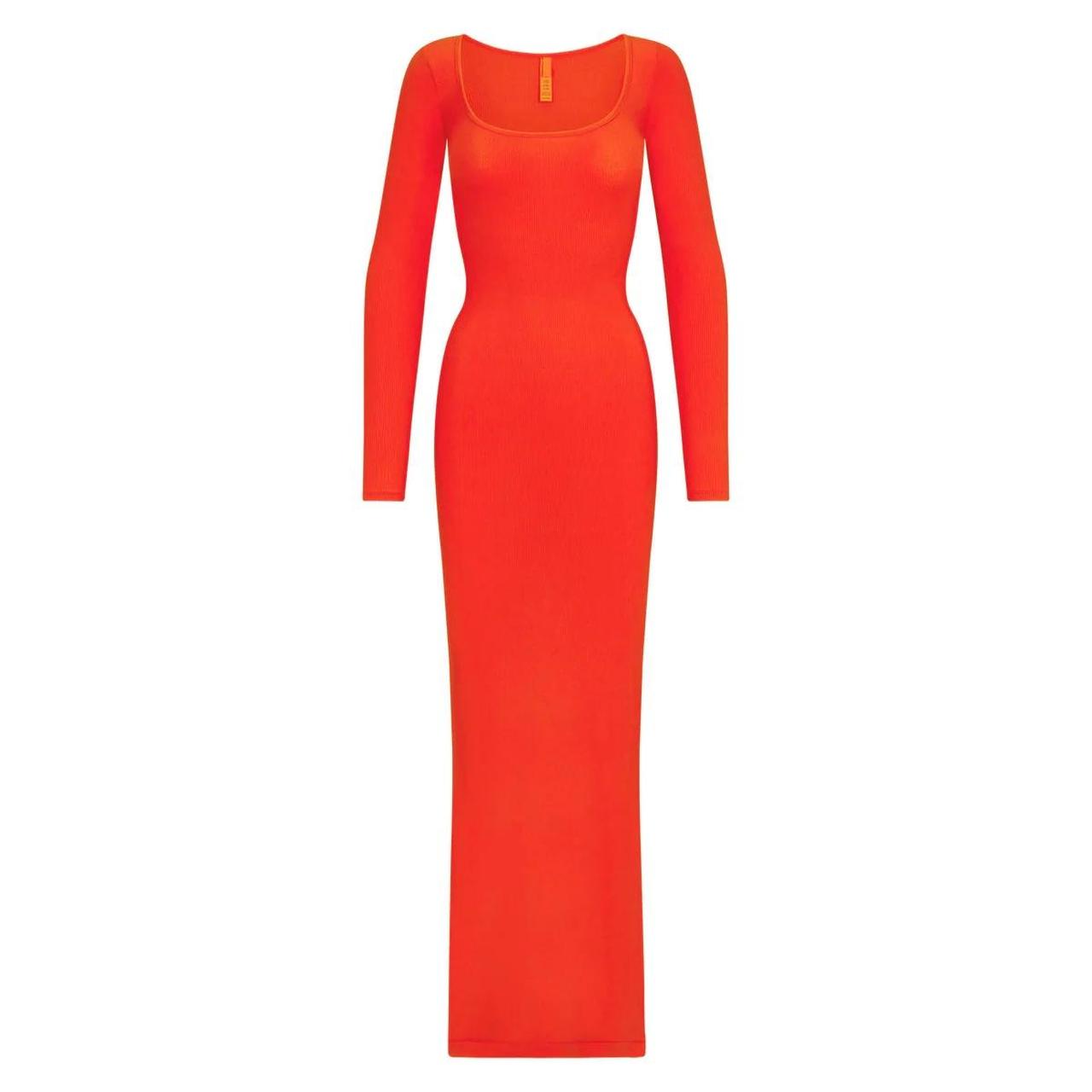 SKIMS Limited edition rare long sleeve dress in... - Depop