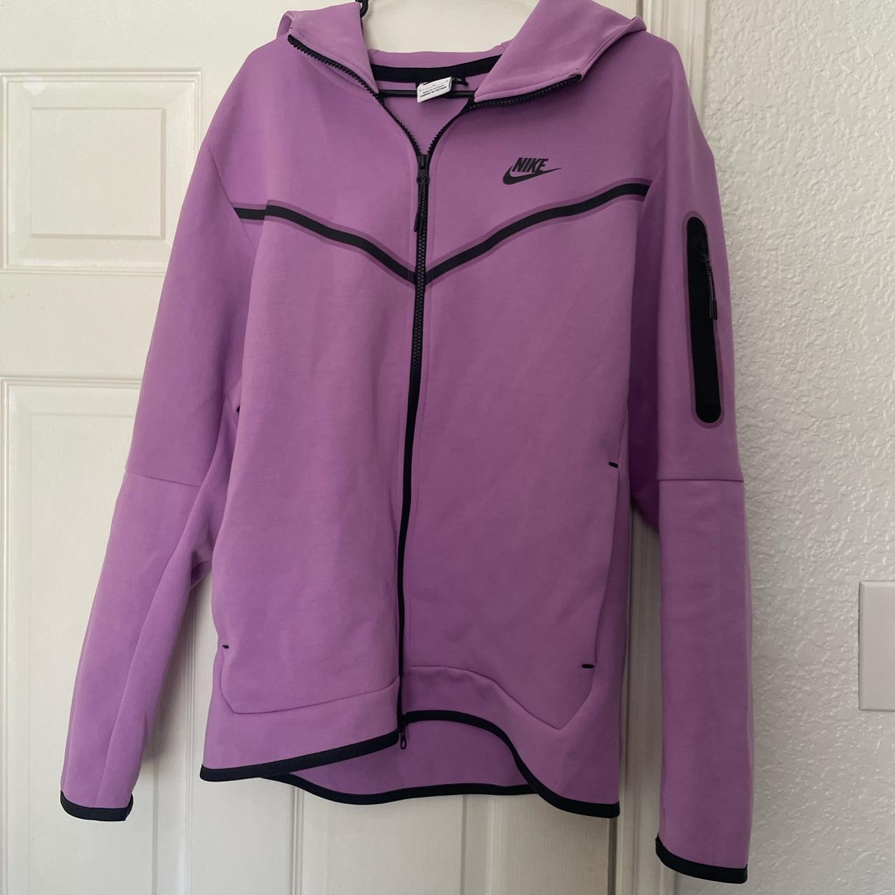 purple & black fleece nike tech #nike #fleece #y2k - Depop