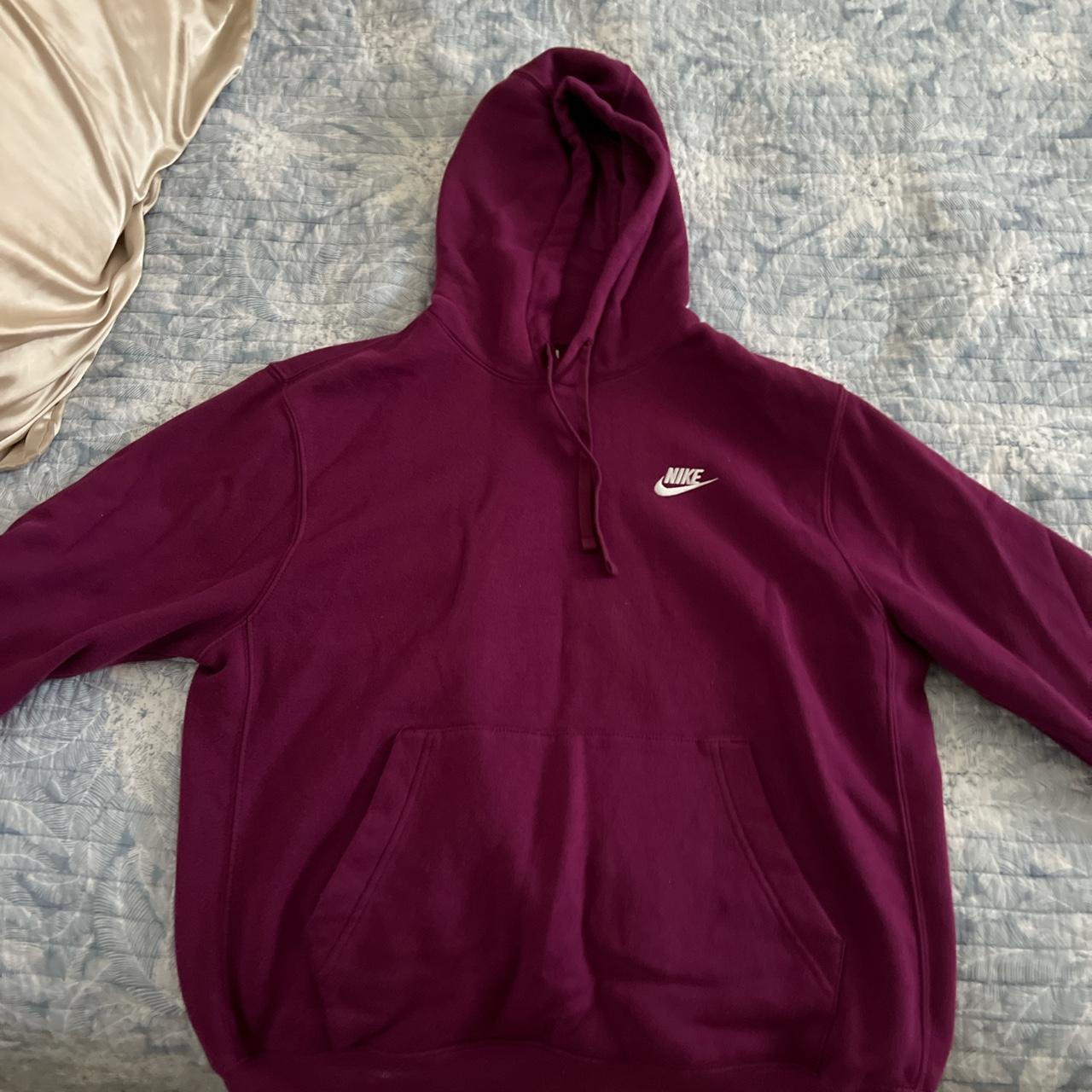 Magenta Nike Hoodie size Medium - Depop